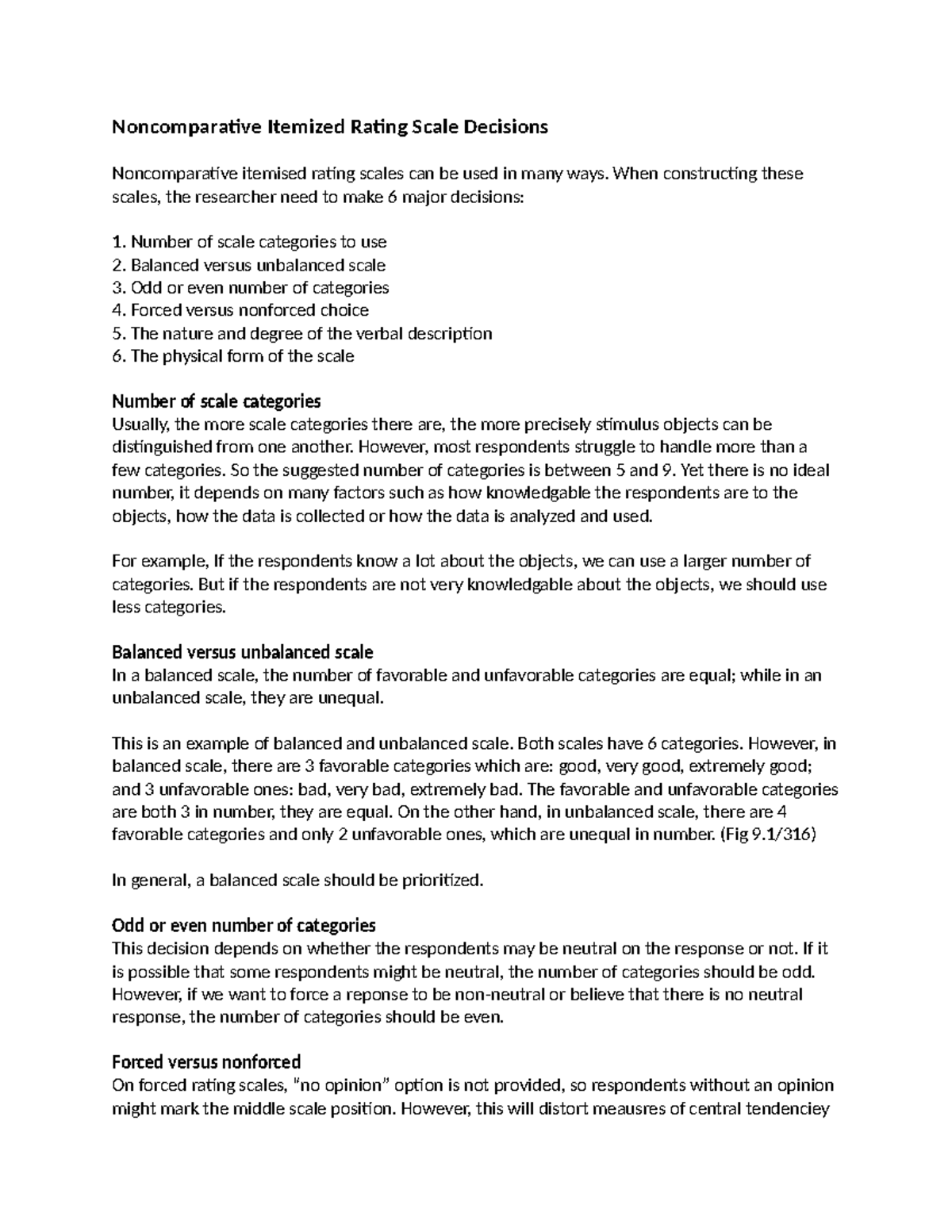 MR Present 1 - Noncomparative Itemized Rating Scale Decisions Explained ...