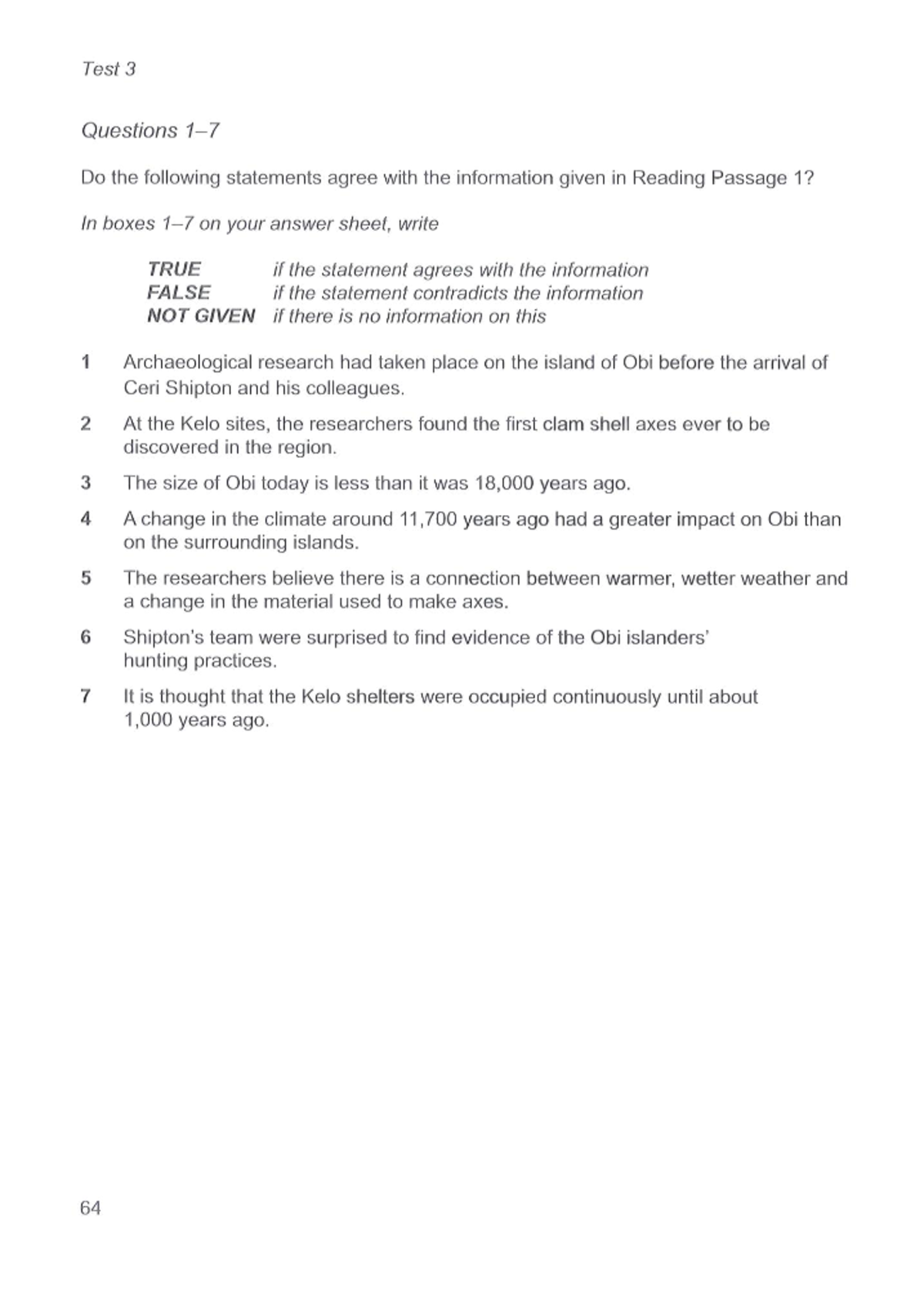 Cambridge 19 Test 3 Reading Passage Questions and Answers - Studocu