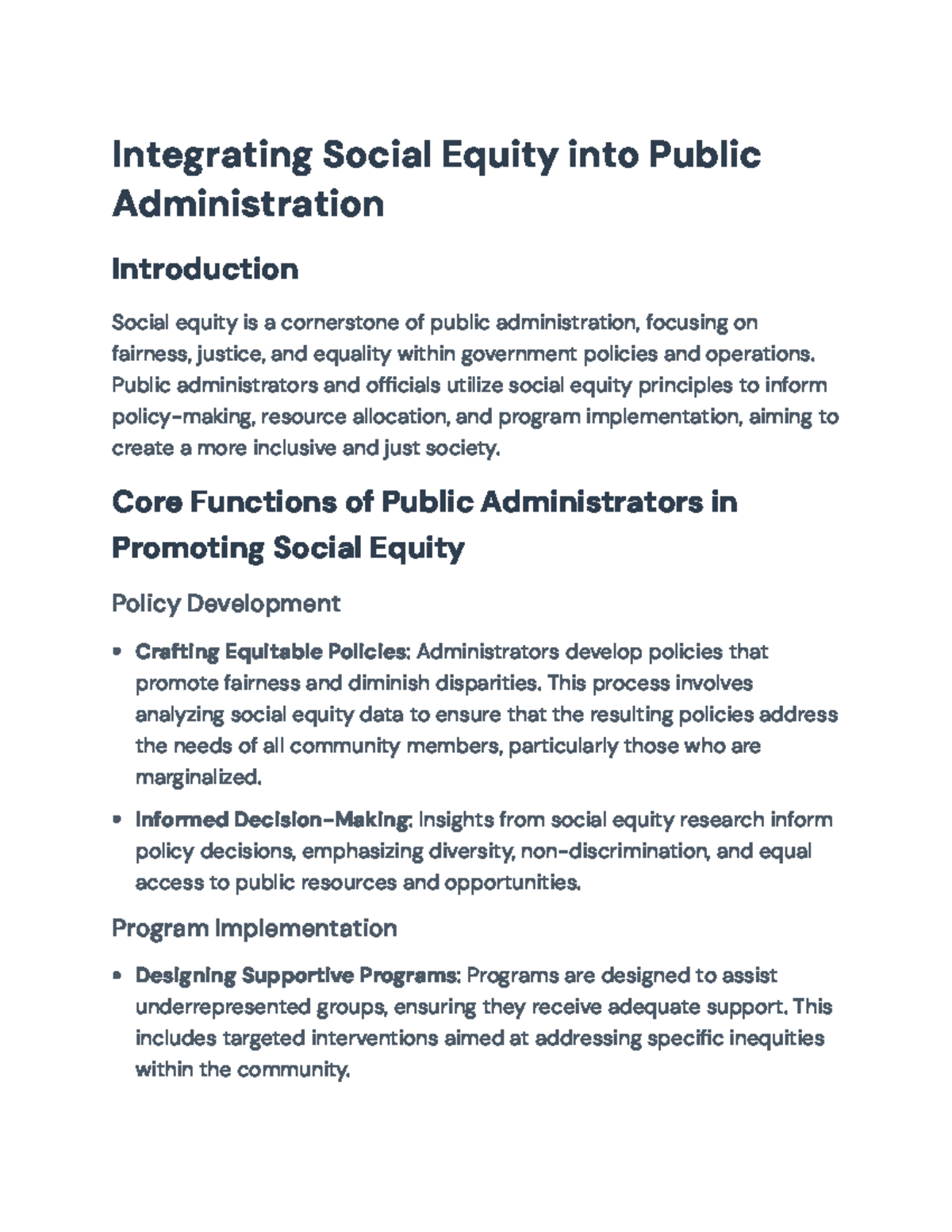 Integrating Social Equity in Public Admin: Key Strategies & Insights ...