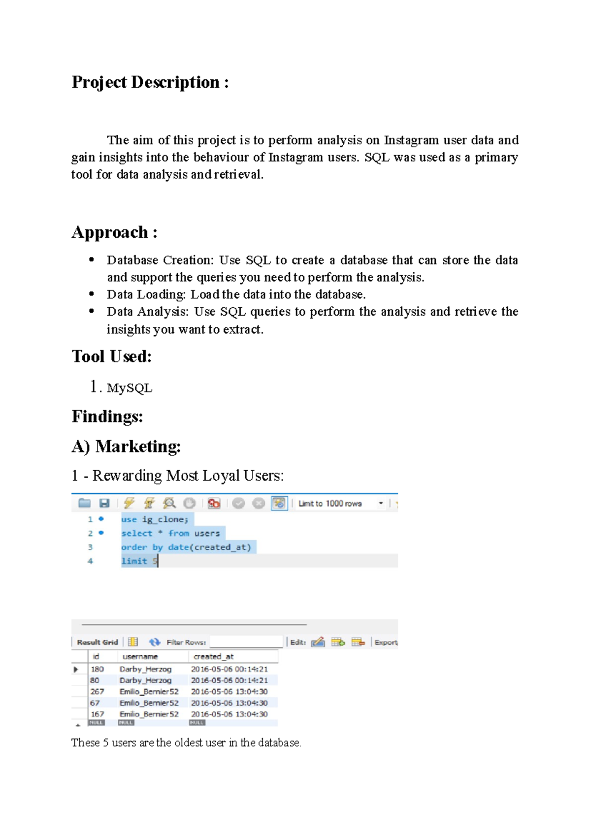 Trainity Project 2: SQL Analysis of Instagram User Behavior Insights ...