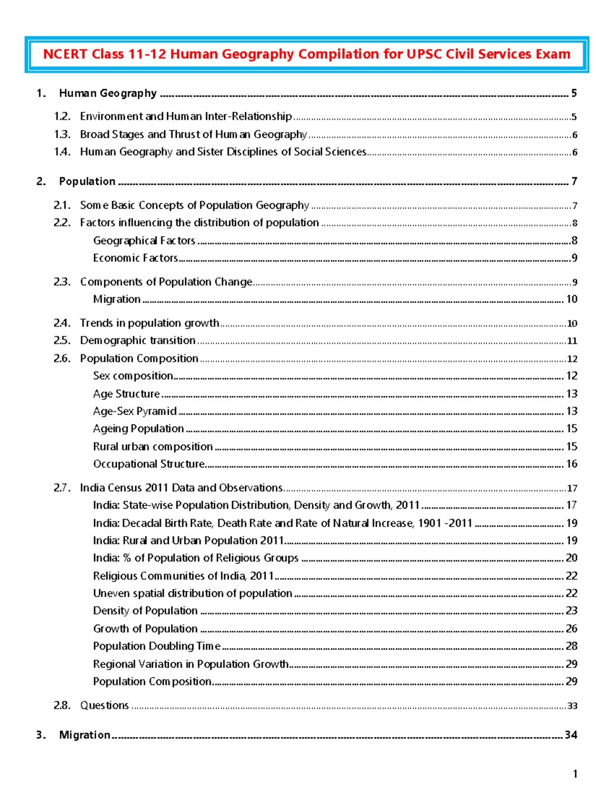 PMF IAS Human Geography Notes for UPSC Civil Services Exam - Studocu