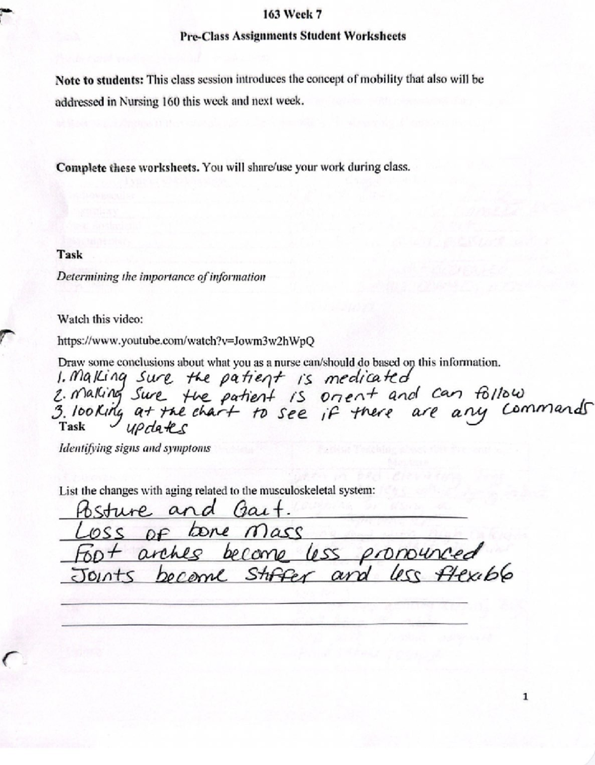 163 wk 7 - Homework - 163 Week 7 Assignments Student Worksheets Note to ...