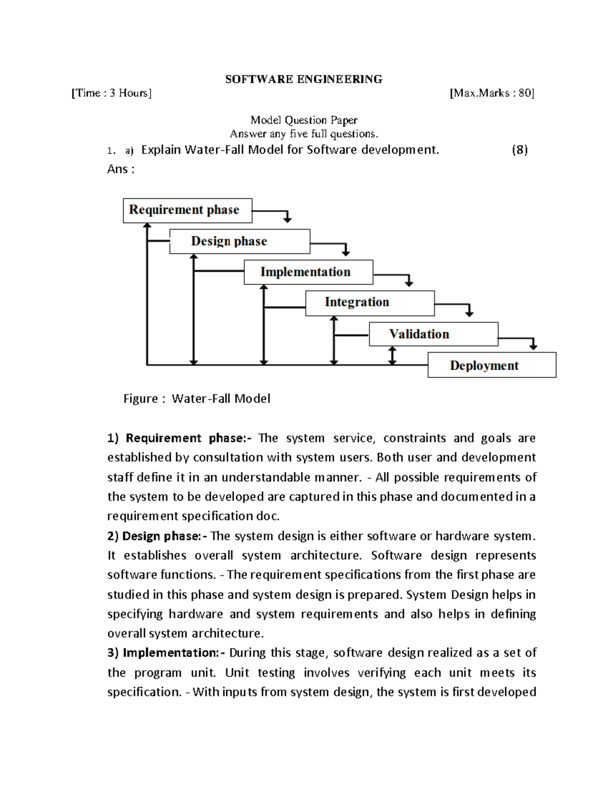 Software Engineering Model Q&A Paper - Important Concepts Explained ...
