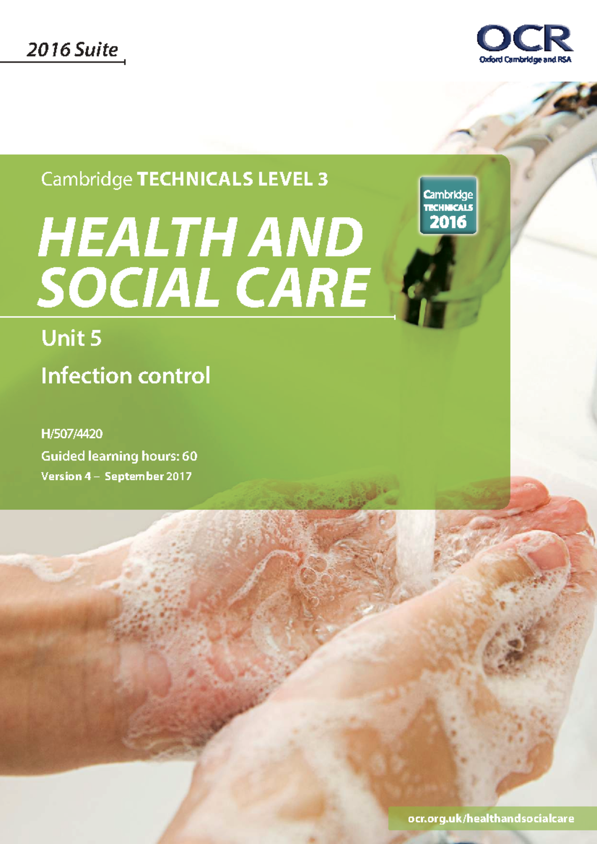 OCR Level 3 Health & Social Care Unit 5: Infection Control Guide - Studocu