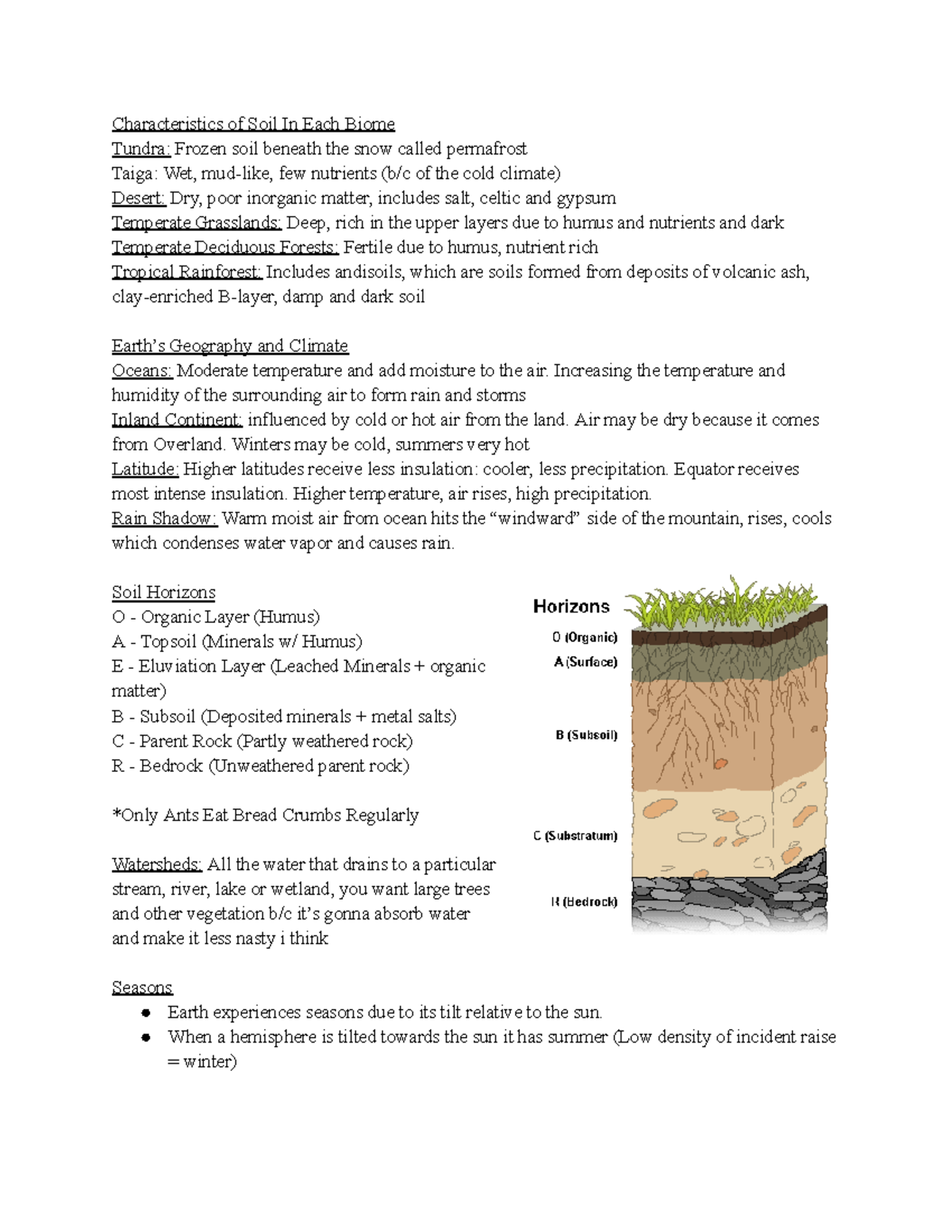 APES Unit 4 Test Review - Summary of APES Unit 4 - Characteristics of ...