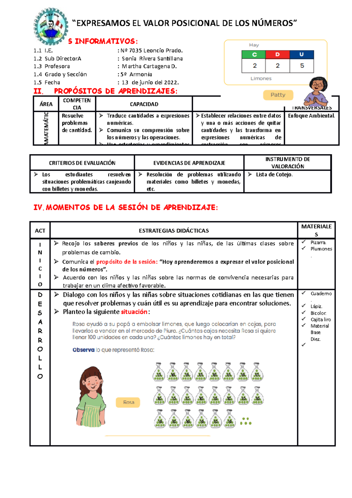 Expresamos EL Valor Posicional DE LOS Números Jueves 16 - “EXPRESAMOS ...