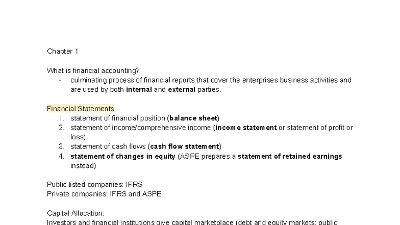 Chapter 1: Introduction to Financial Accounting Principles - Studocu