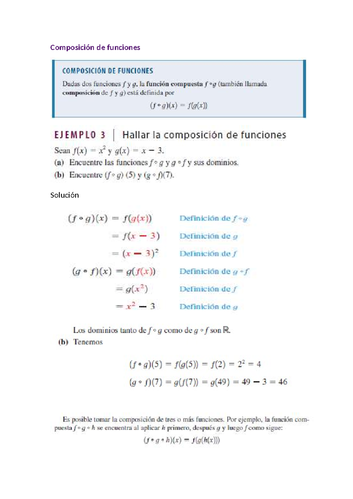 Composición de Funciones e Inversas - Ejercicios y Soluciones - Studocu