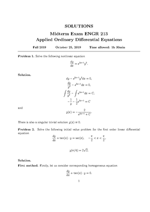 Feb 7 tutorial - Feb 7, 2025 dy f (AX DFO dx Ax separable Chapter 2 Q ...