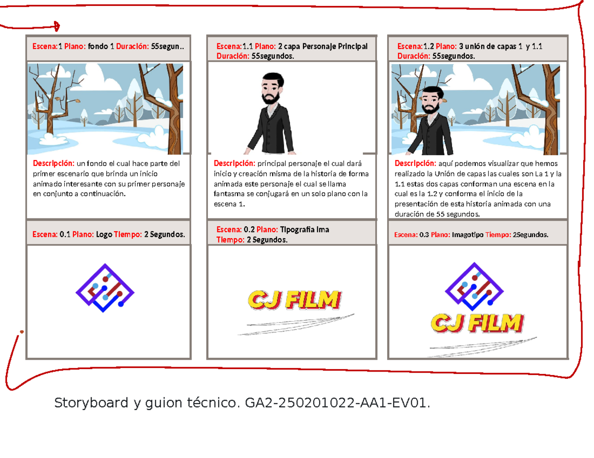Storyboard y Guion Técnico para Animación de Proyecto GA2-2502010 - Studocu