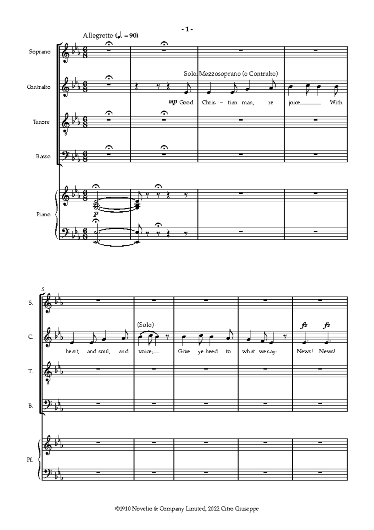 Imslp 809601-PMLP690950-Christmas Day - Vocal Score - 5 Pf. Piano B ...