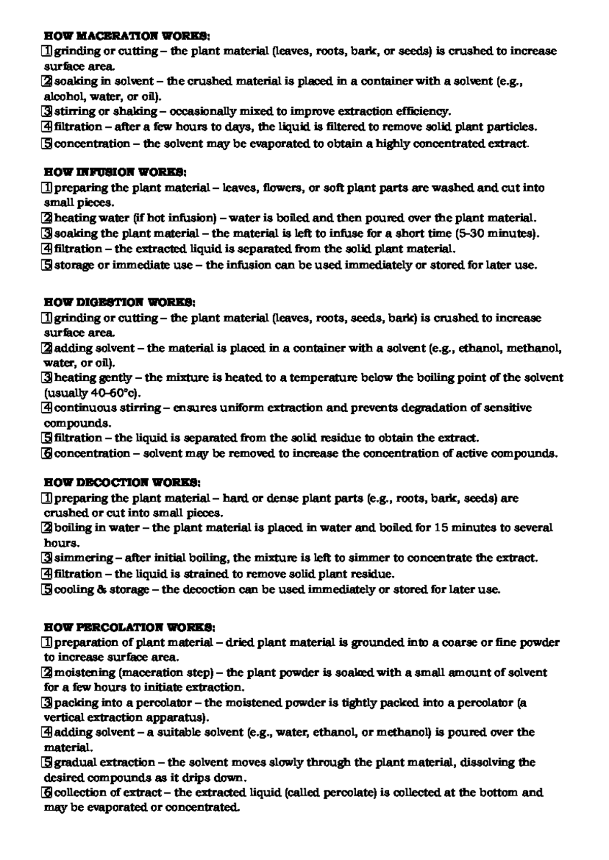 Extraction Methods: Maceration, Infusion, Digestion, Decoction ...