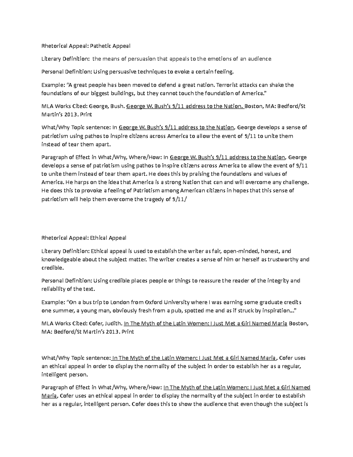 Q1 Project: Literary Analysis of Rhetorical Appeals in Texts - Studocu
