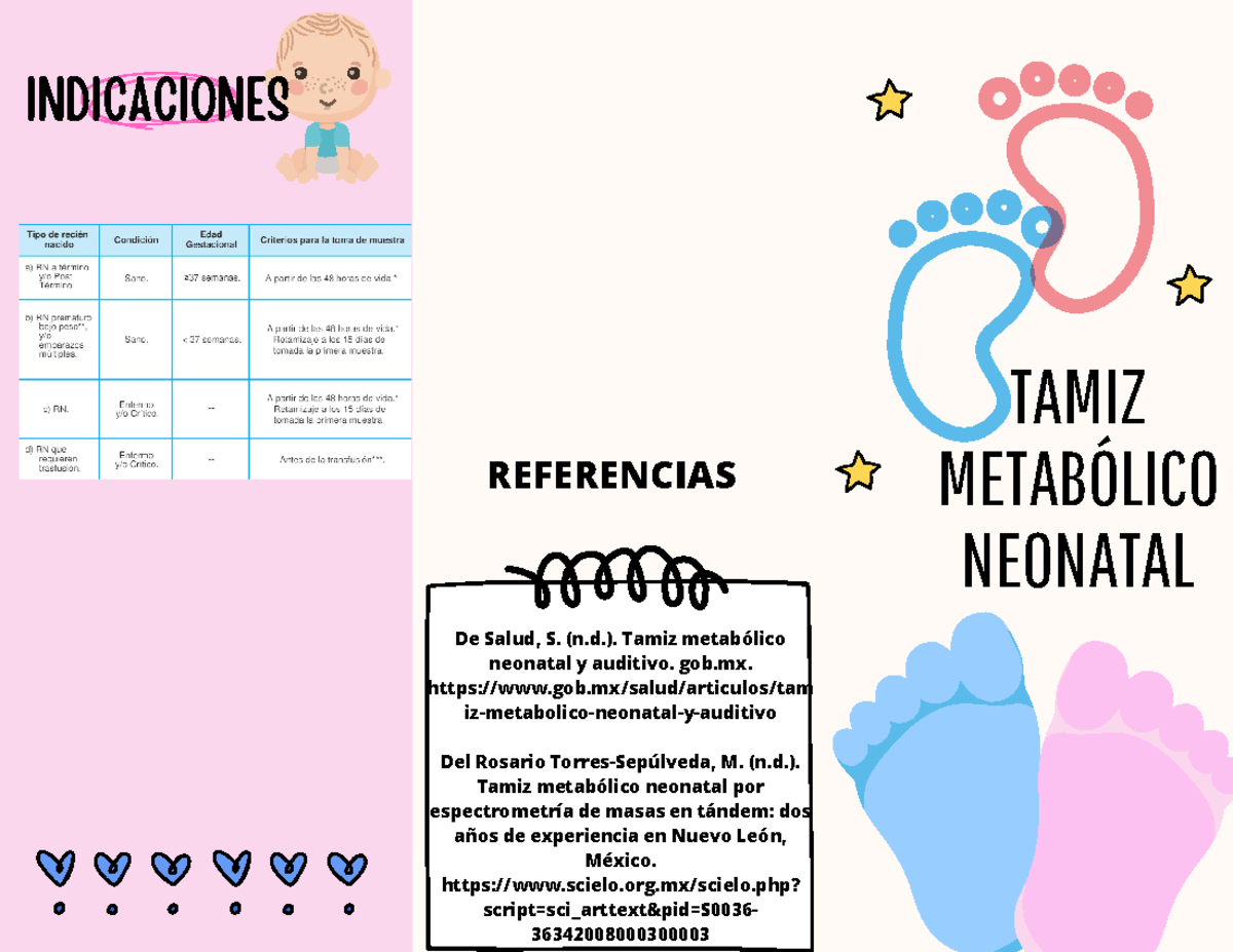 Guía Completa sobre el Tamiz Metabólico Neonatal (TAMIZ) - Studocu