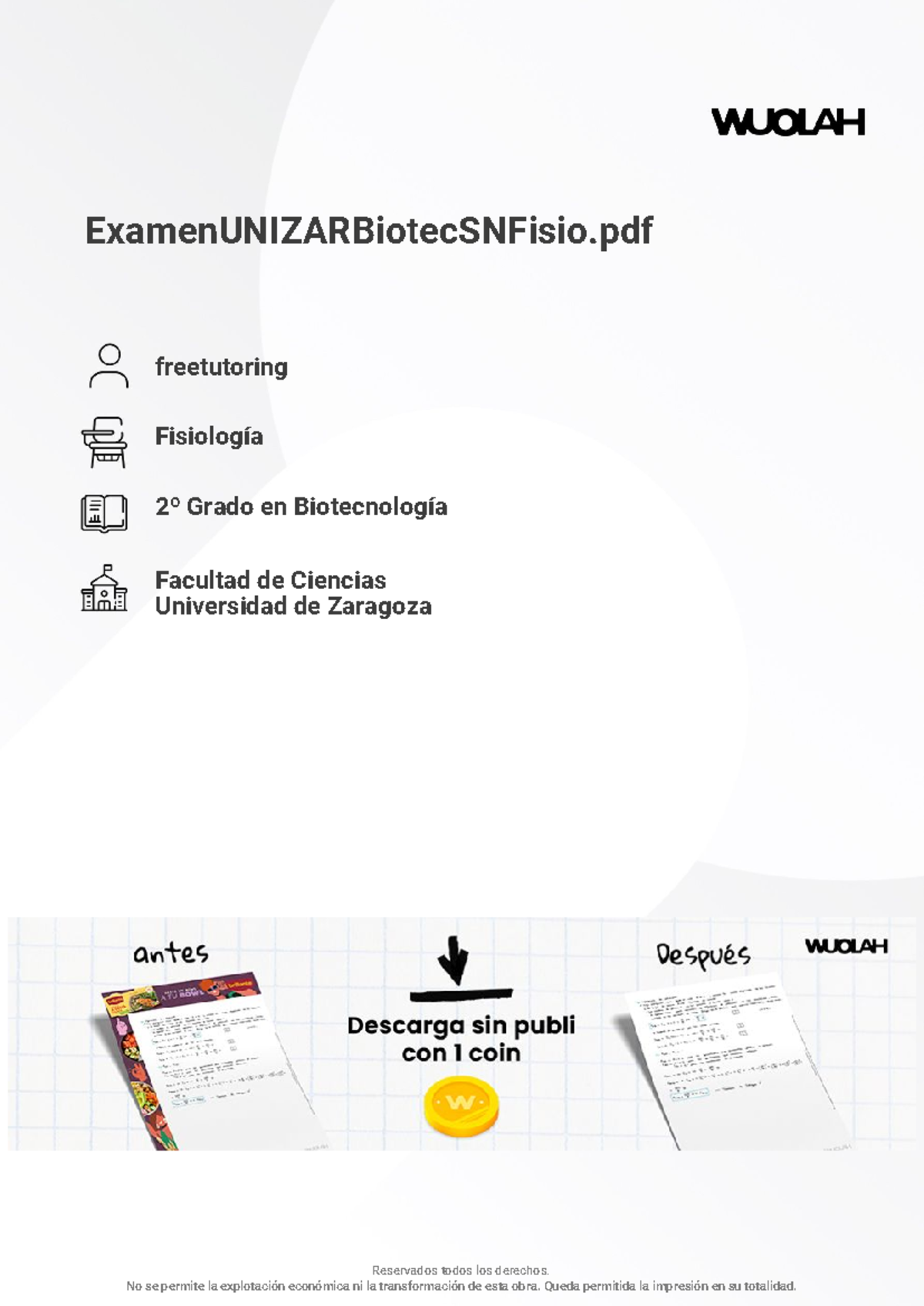 Examen de Repaso Fisiología SNF 2º Grado Biotecnología UNIZAR - Studocu