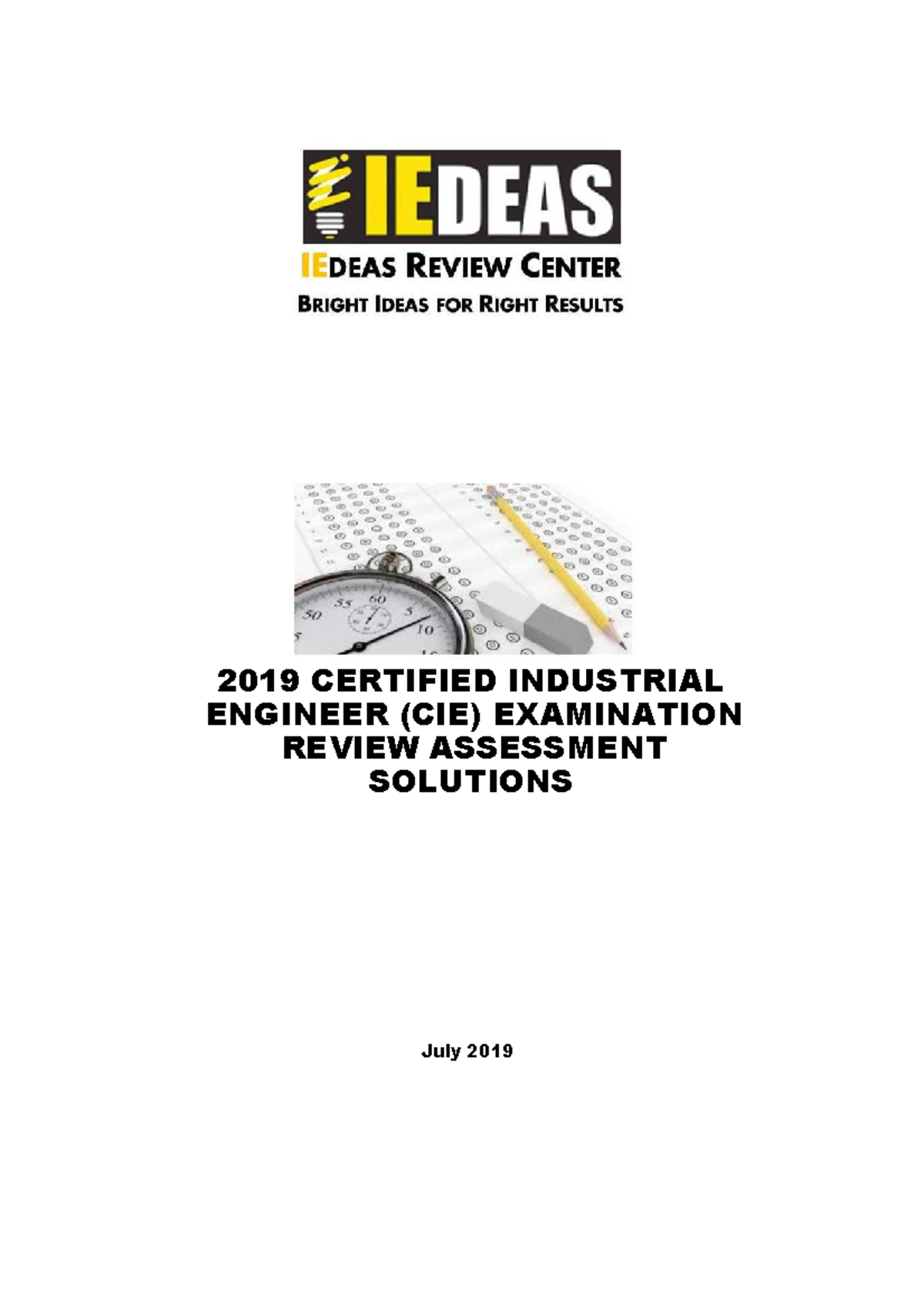 2019 CIE Exam Review Assessment Solutions: Comprehensive Guide - Studocu