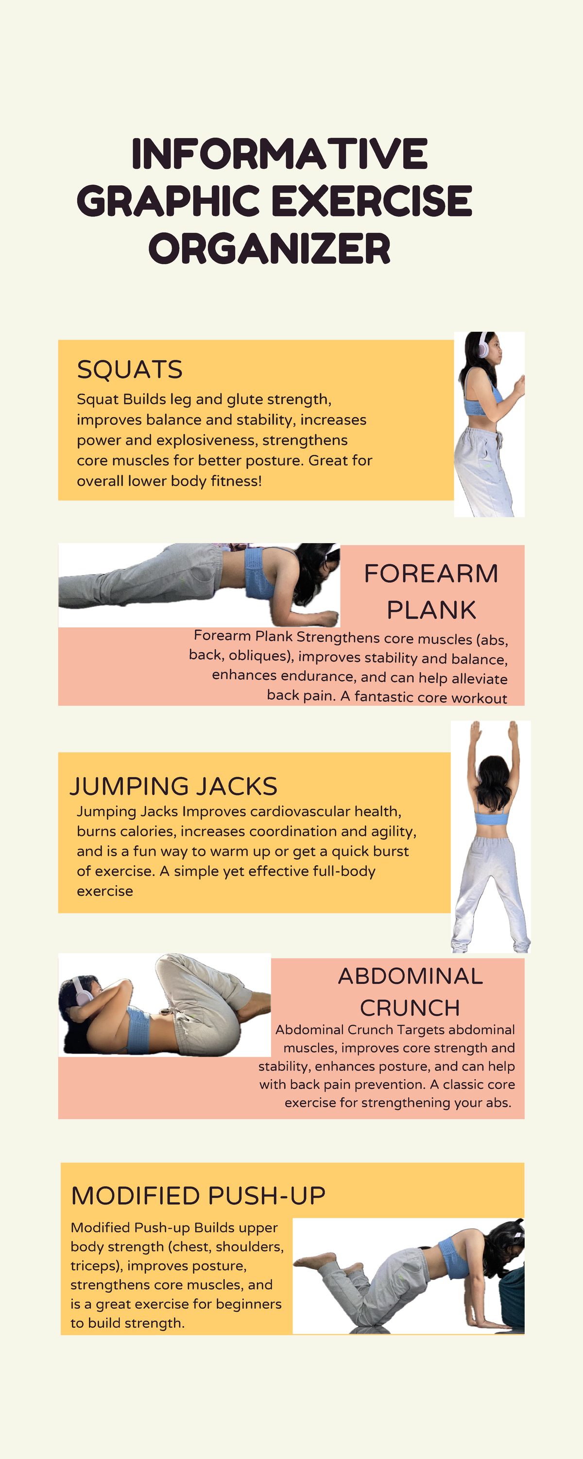 Infographic of steps to follow to exercise - SQUATS Squat Builds leg ...