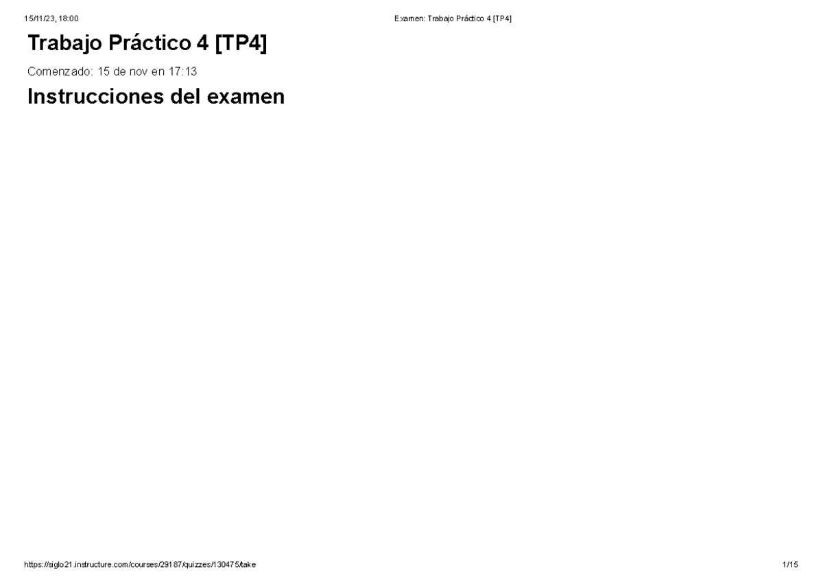 Sociología EN EL Trabajo Y Psicología Laboral Examen Trabajo Práctico 4 [TP4] 85,83% mio ...