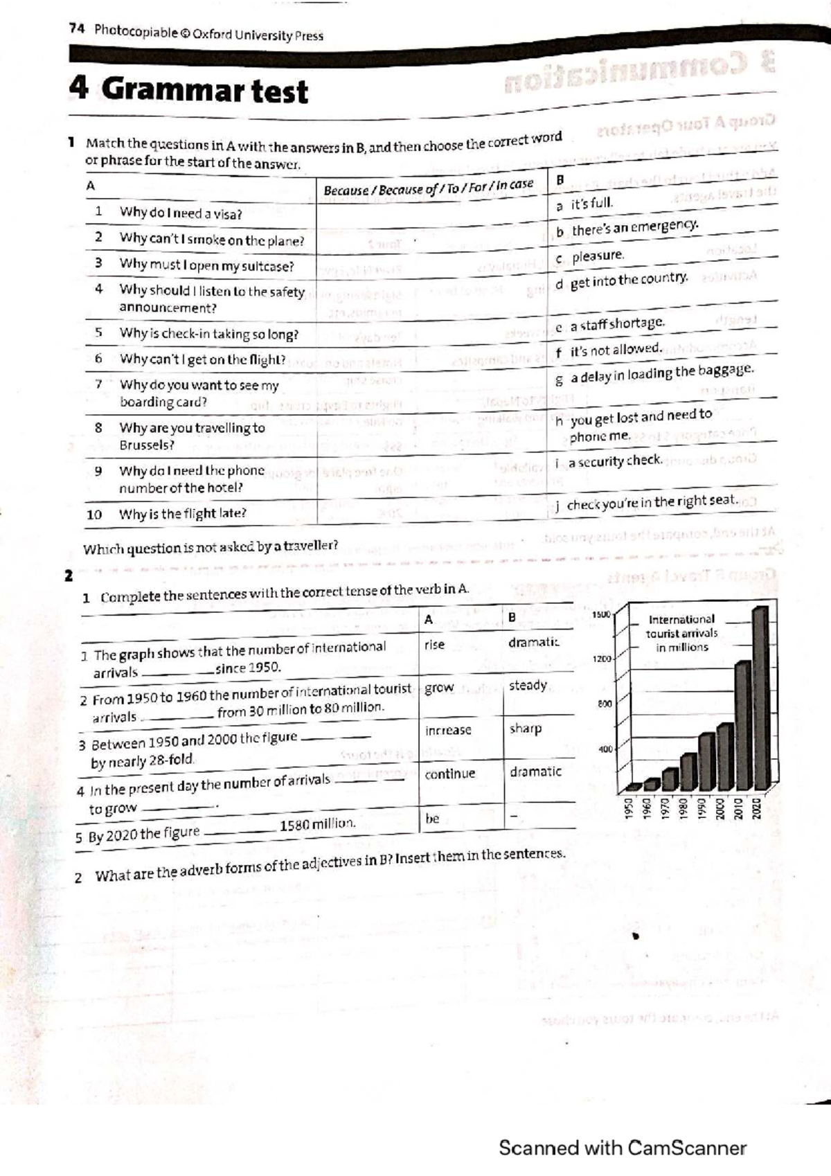 TEST 4 - Grammar Test 1: Matching Questions and Answers - Studocu