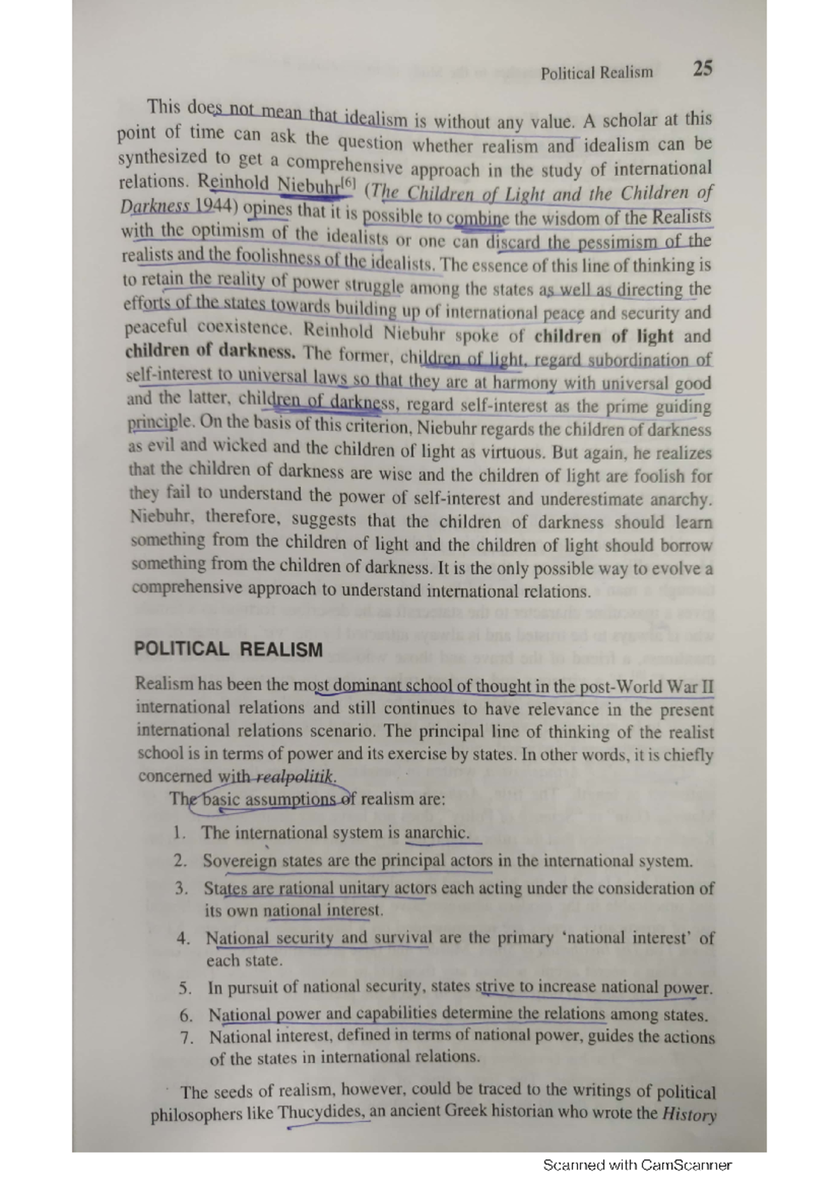 Realism - approaches - Political Science II - Studocu