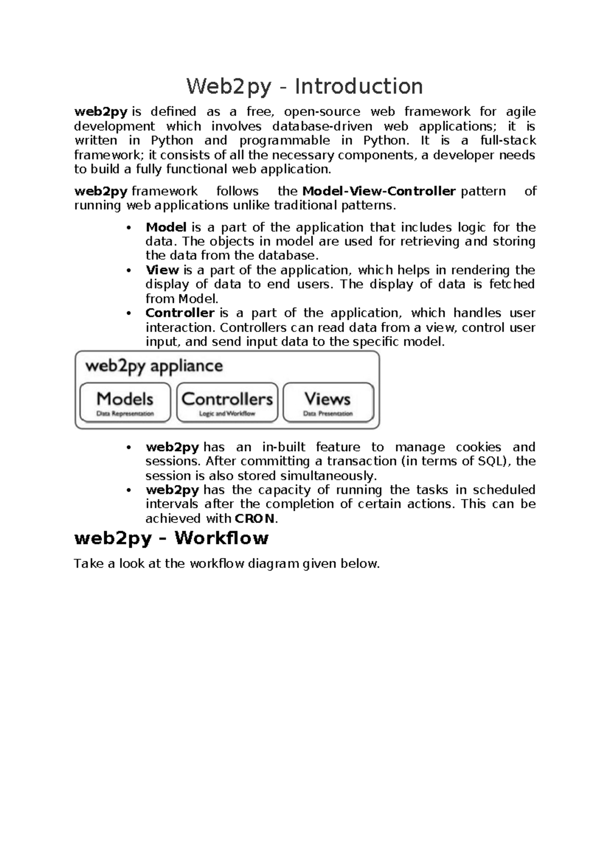Web2py - Sbsbsodbd - Web2py - Introduction web2py is defined as a free ...