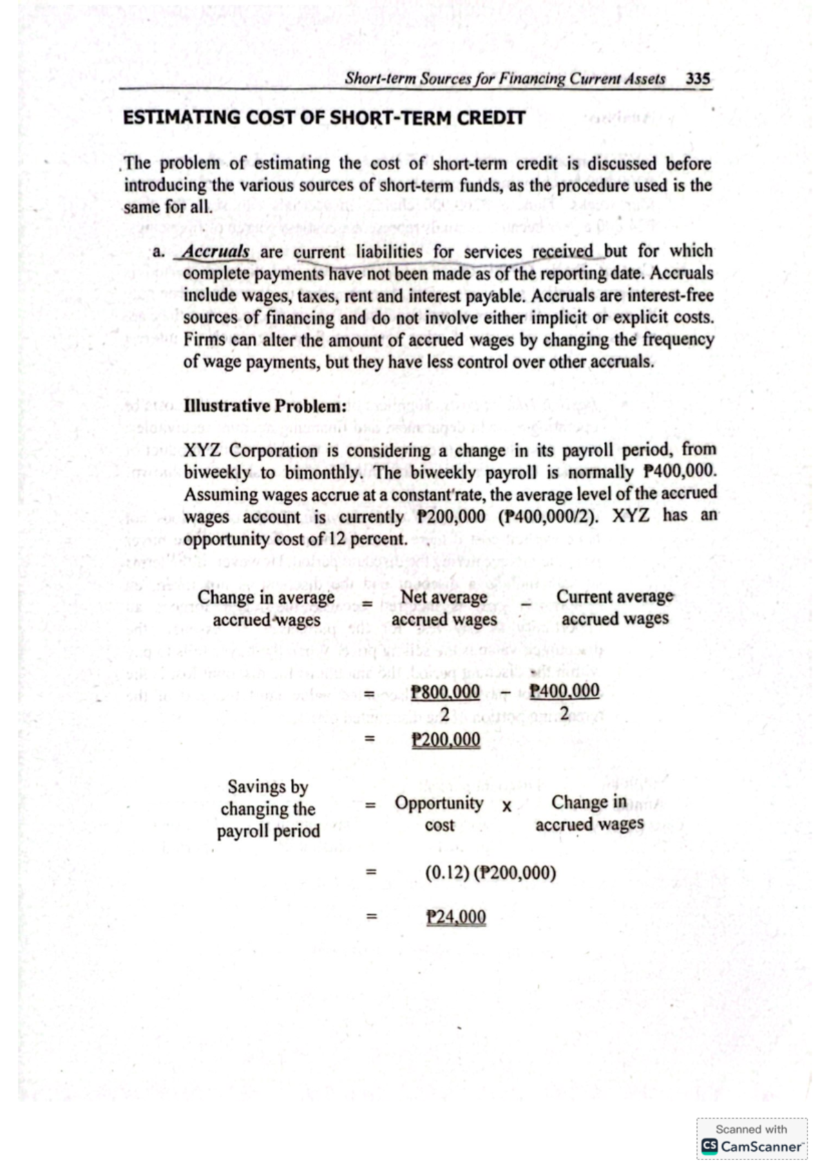 Pakopya-kanto - n/a - Sources for Financing Current Assets 335 ...