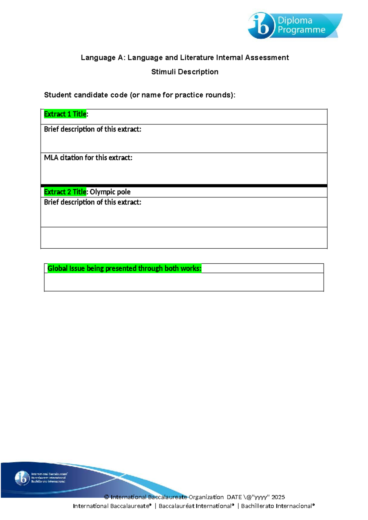 LAL IA Stimuli Description & Analysis - Extracts Overview - Studocu
