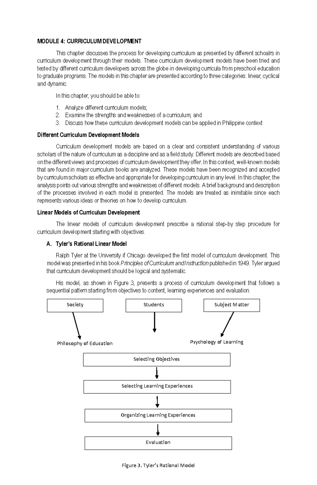 Module 4 Curriculum Development - MODULE 4: CURRICULUM DEVELOPMENT This ...