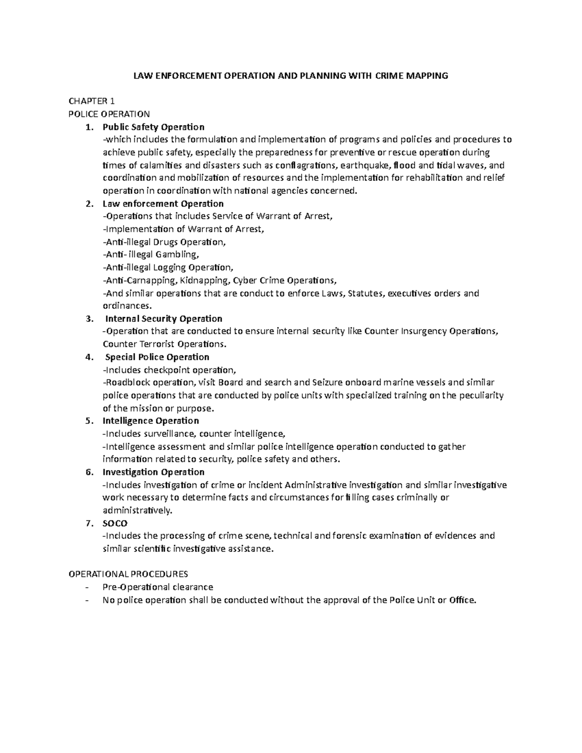 LAW Enforcement Operations & Crime Mapping: A Comprehensive Overview ...