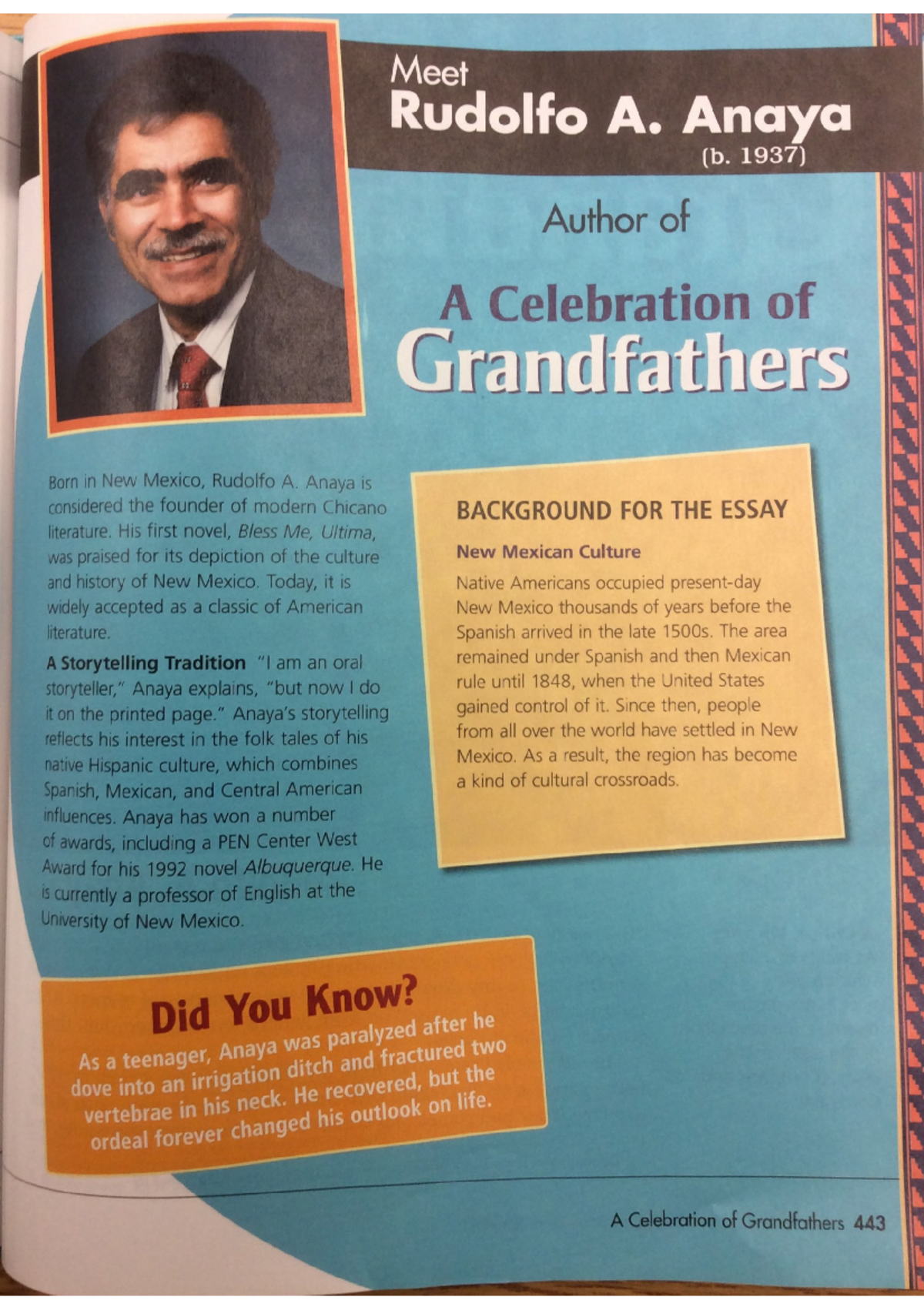 A Critical Analysis of Rudolfo A. Anaya's Essay "A Celebration of ...