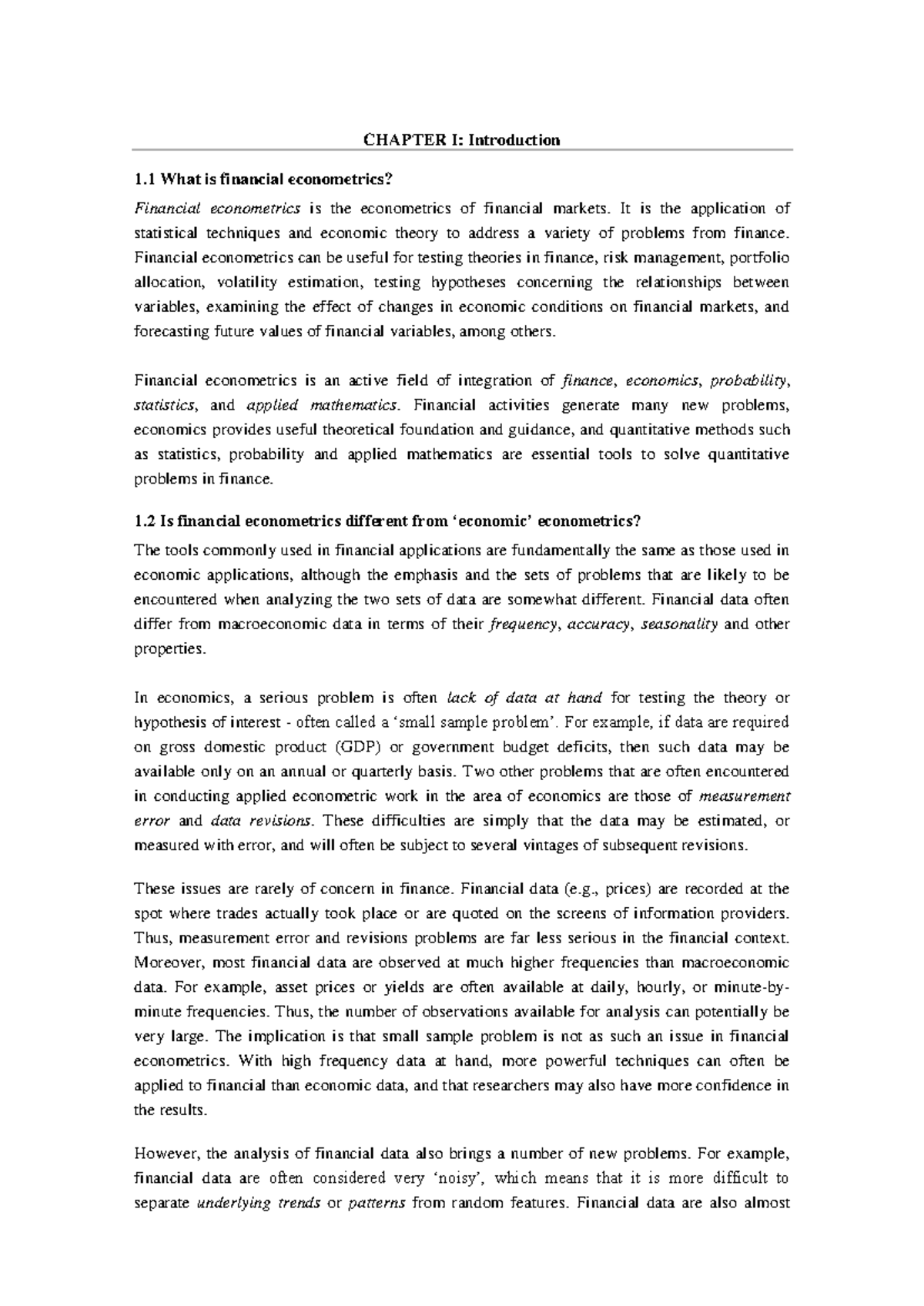 Applied Econometrics for Accounting and Finance CH 1 - 2023 Insights ...