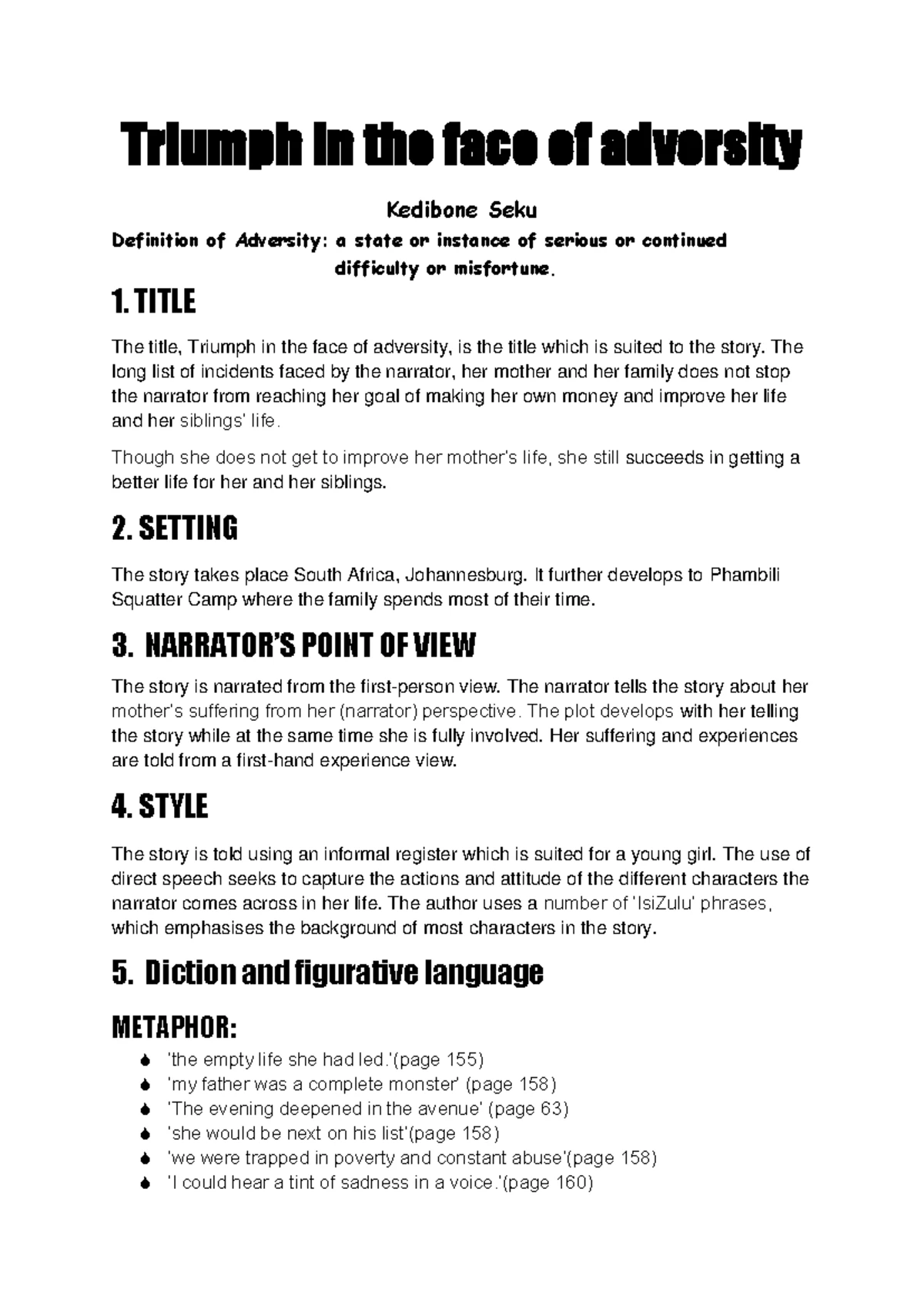 Sepedi Grade 11 Poetry Study Guide (2025) - Comprehensive Review 250312 ...