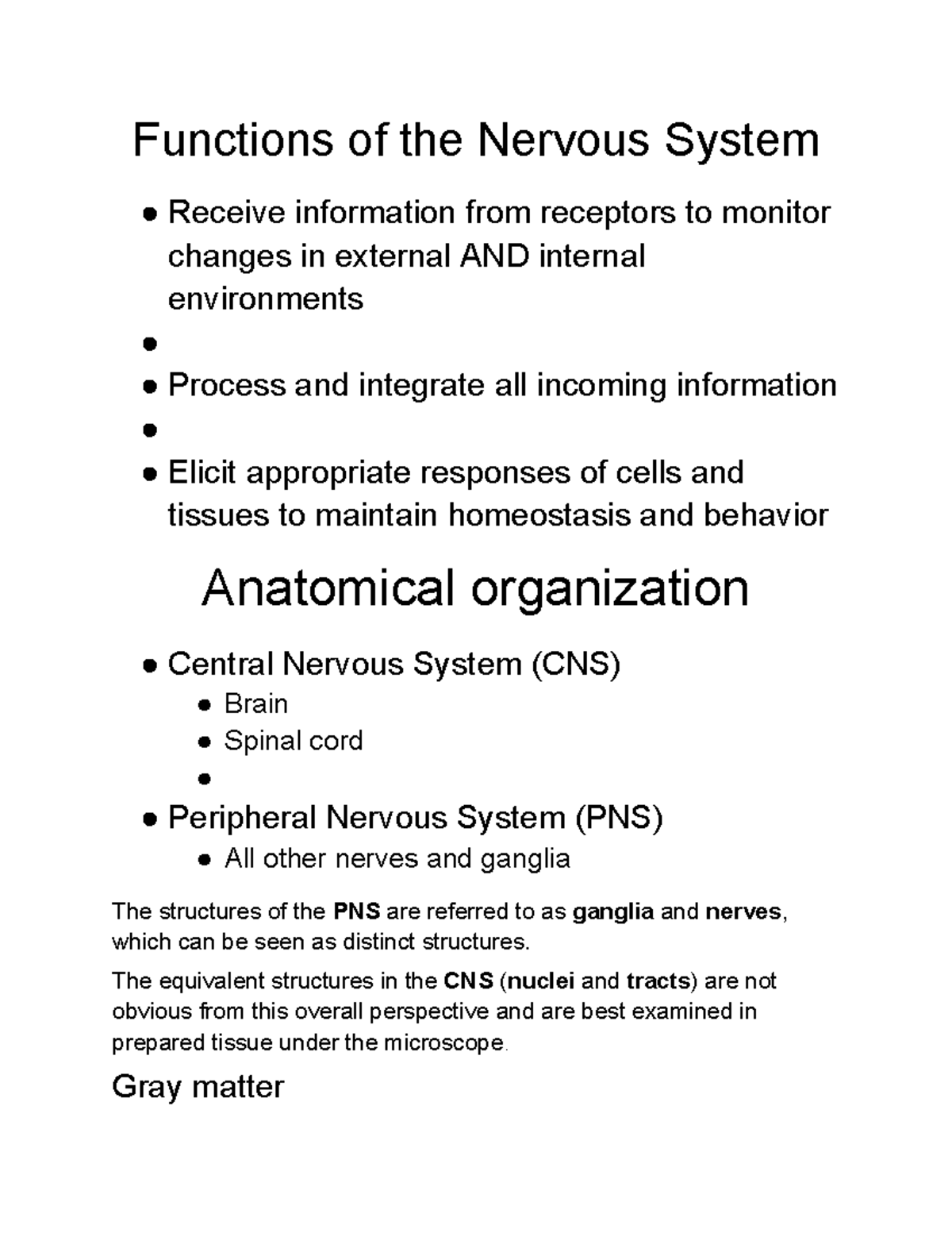 Nervous System Functions: Anatomy, Physiology & Disorders (BIO101 ...
