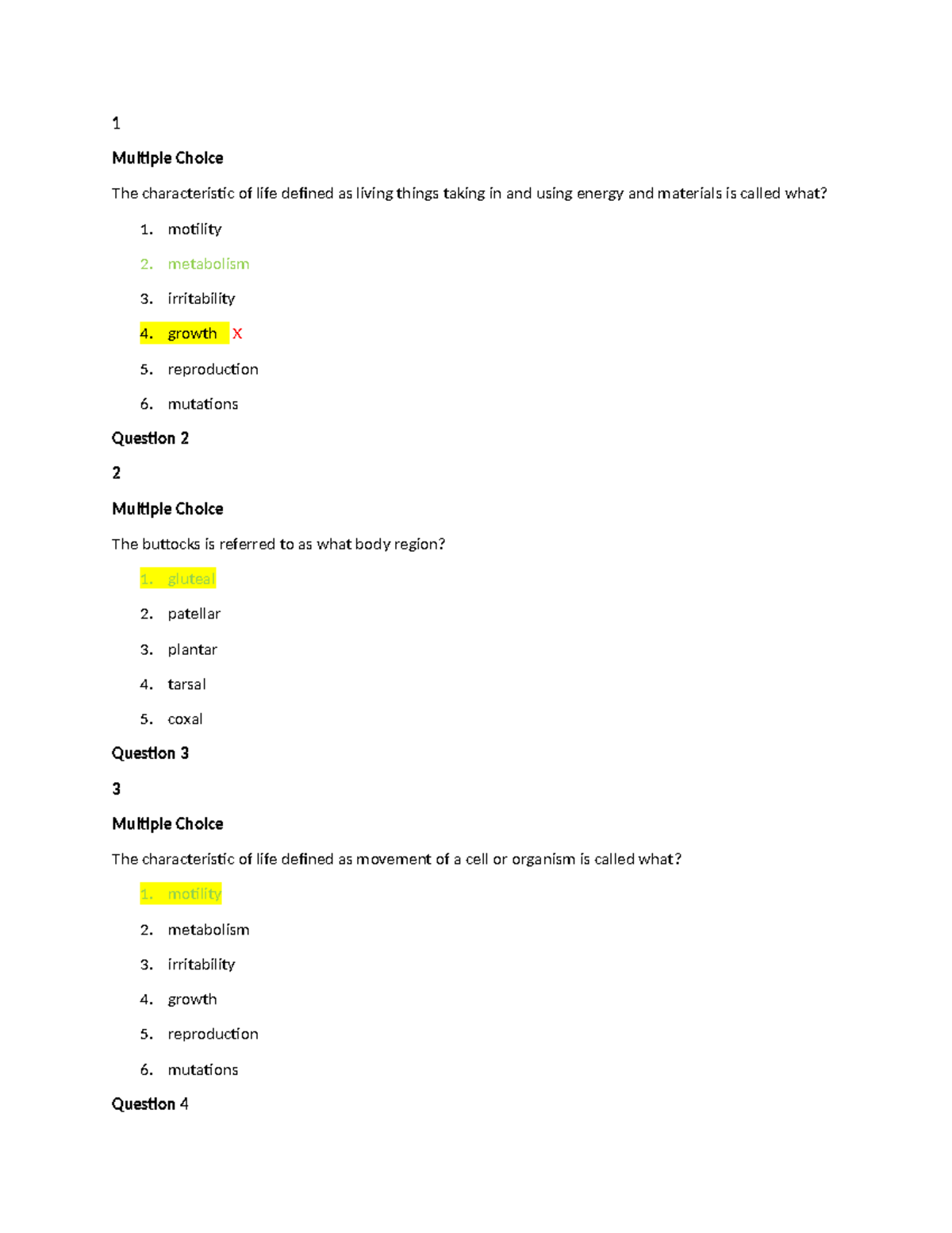 A&P Quizlet 1: Key Concepts and Multiple Choice Questions - Studocu