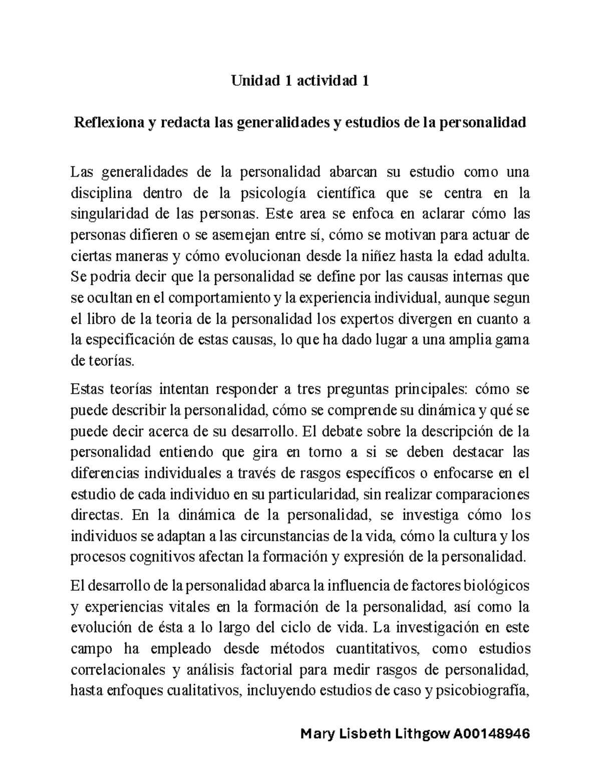 Lithgow mary - unidad 1 act 1 - Mary Lisbeth Lithgow A Unidad 1 ...