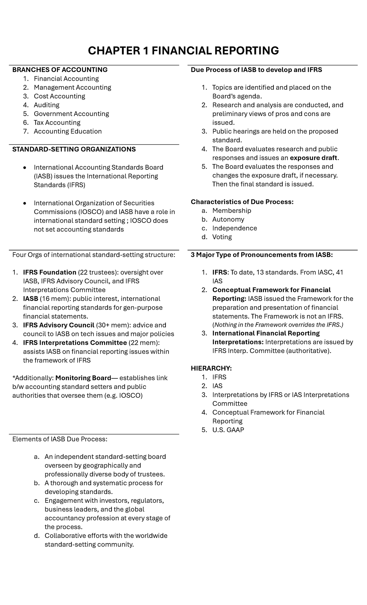 CFAS Reviewer: Chapter 1-2 on Financial Reporting & Conceptual Framework - Studocu