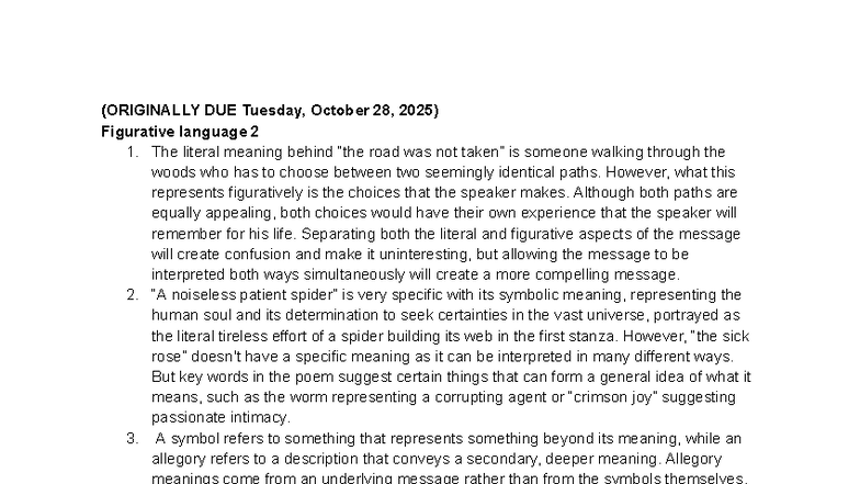 Perrine's Ch.6 Reading Questions: Exploring Figurative Language - Studocu