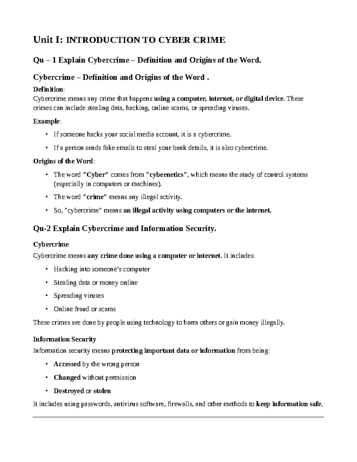 Cyber Security Unit 1 - This is very important for aktu students - Unit ...