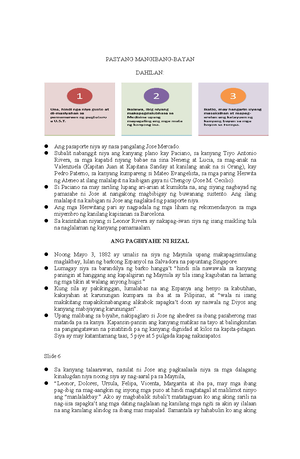 Rizal’S LIFE AS AN Exile IN Dapitan - Lesson 1 RIZAL’S LIFE AS AN EXILE IN DAPITAN Jose Rizal's ...
