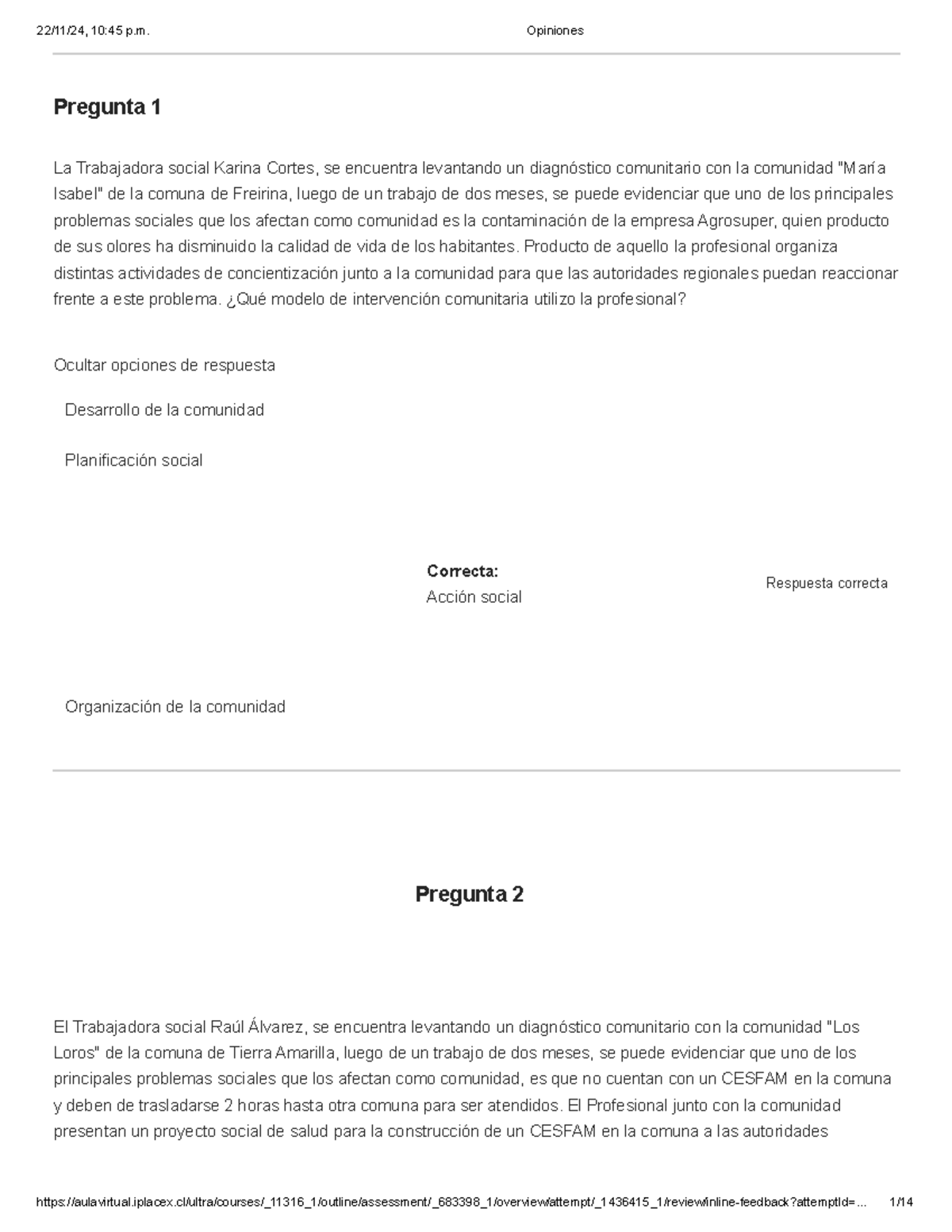 Exámen Final Desarrollo Comunitario y Ciudadanía - Preguntas y Respuestas - Studocu