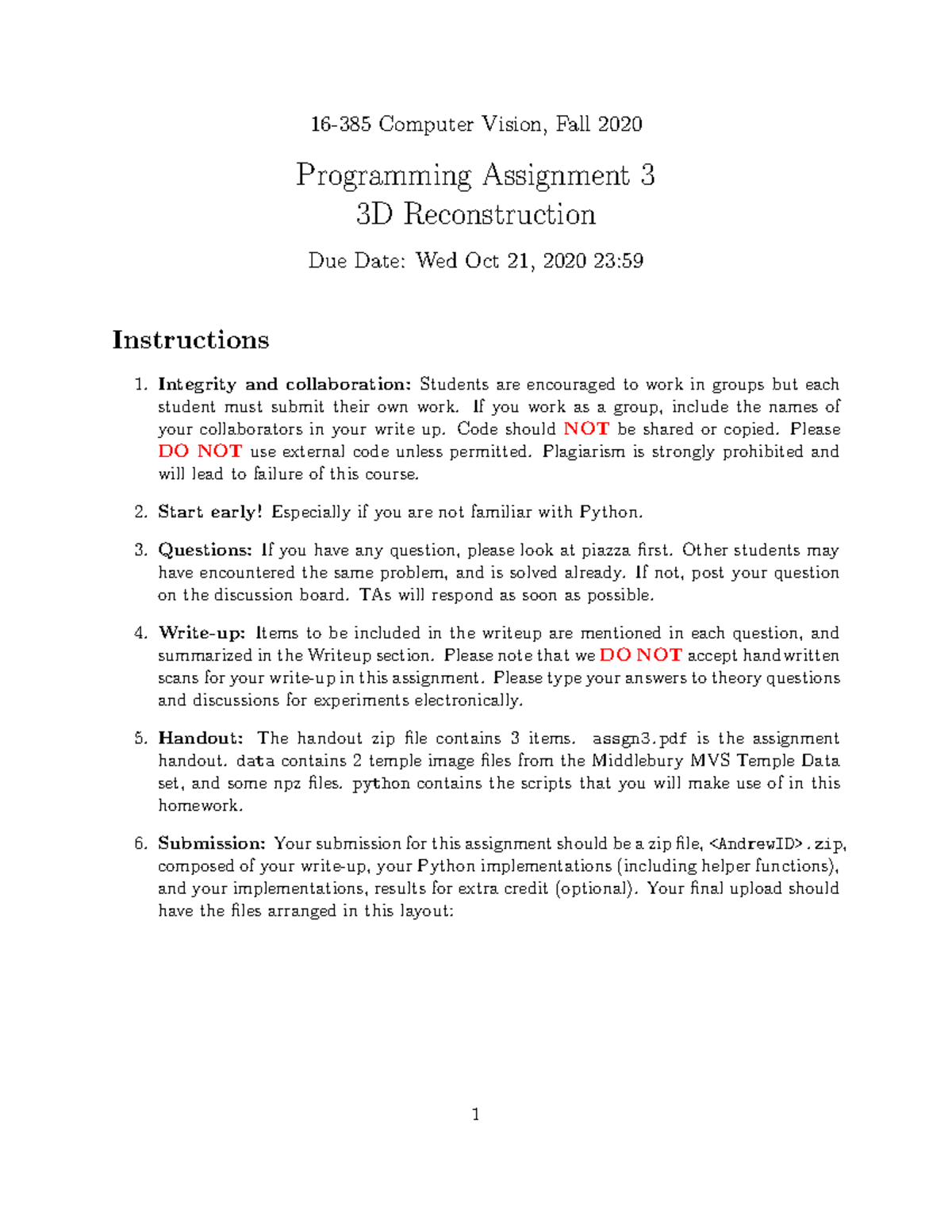 Assgn 3 - Computer Vision: 3D Reconstruction Programming Assignment ...