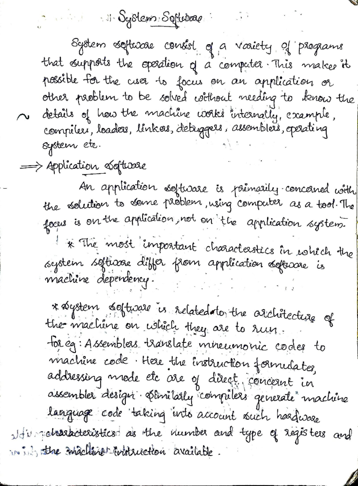 System Software Overview: Module 1 (CS101) - Studocu