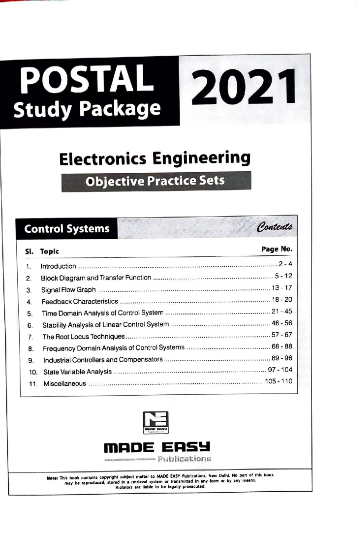 2021 POSTAL Study Package: Electronics Engineering Control Systems ...