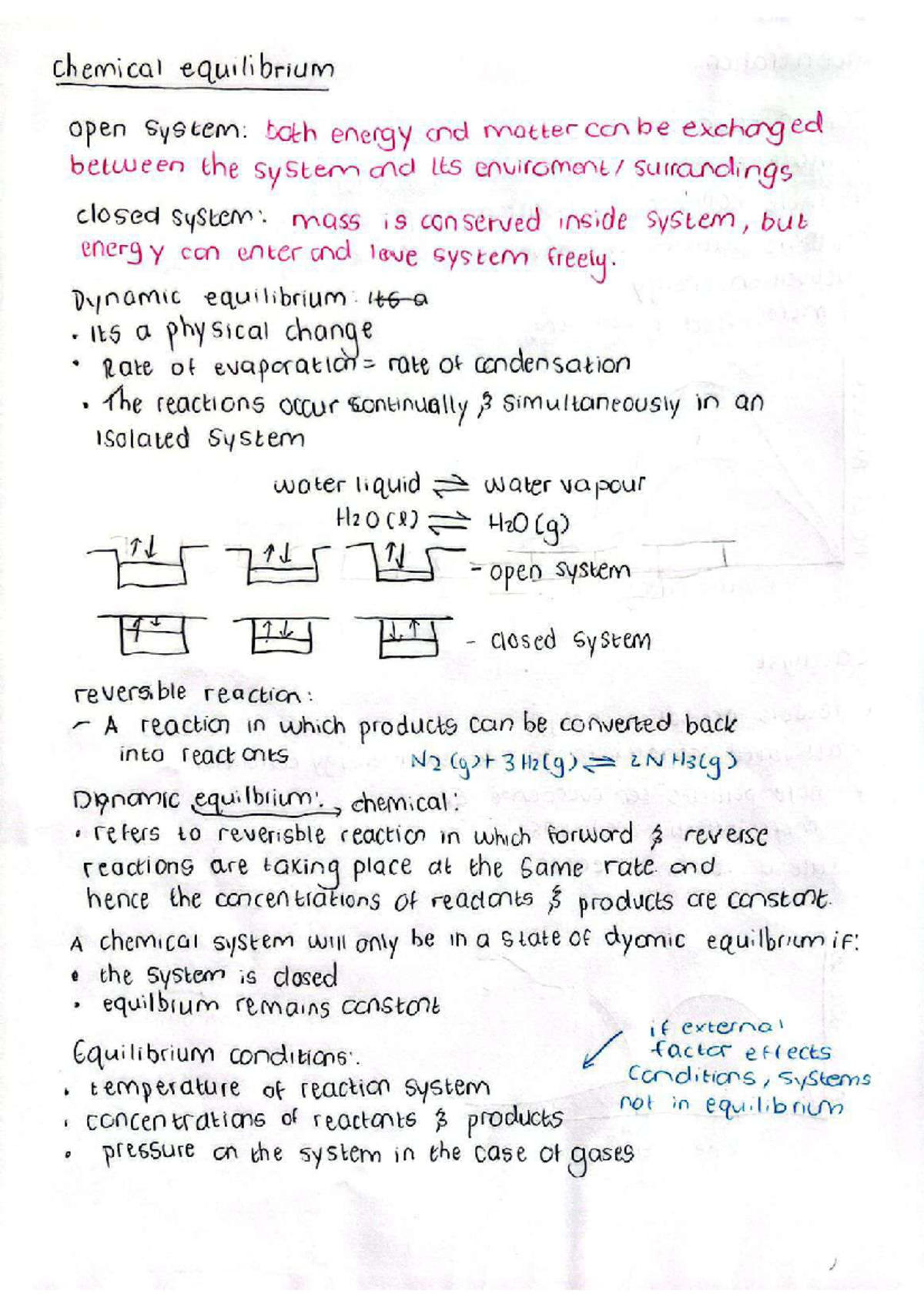 Chemical Equilibrium: Open vs Closed Systems and Dynamic Processes ...