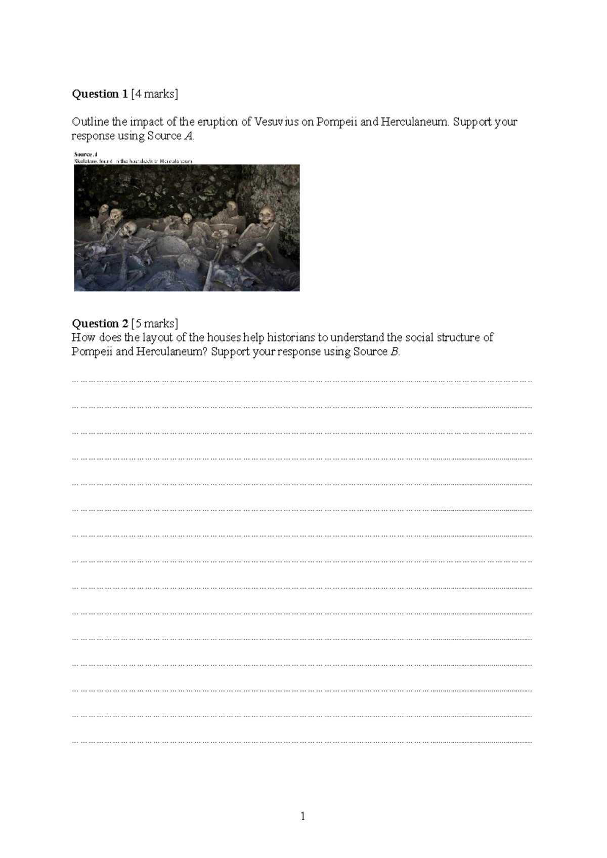 Assessment 4: Impact of Vesuvius on Pompeii and Herculaneum Insights ...