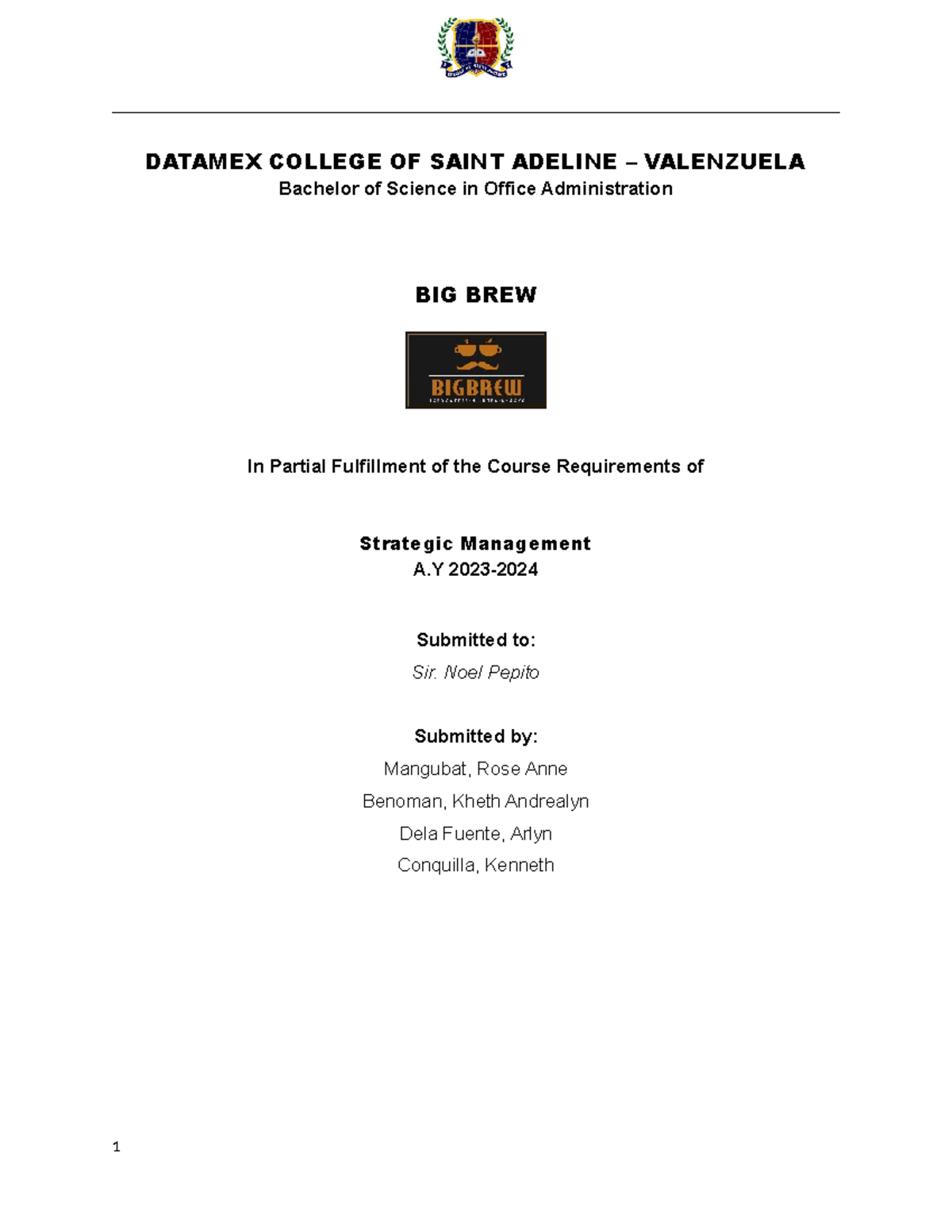 Strama (1)-1 - bHfufifi - DATAMEX COLLEGE OF SAINT ADELINE – VALENZUELA ...