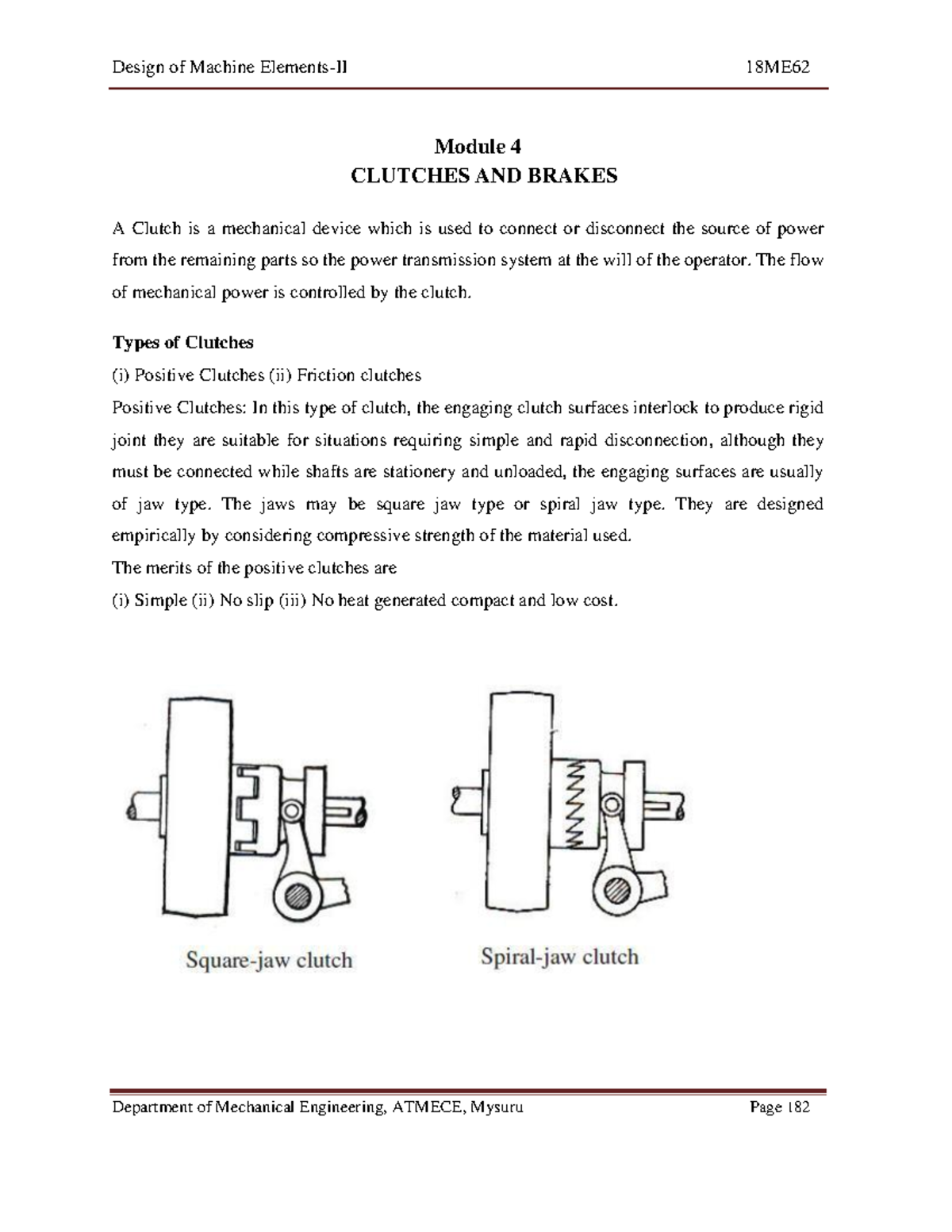 Machine Tool Design - Clutches & Brakes (Module 4) - Studocu