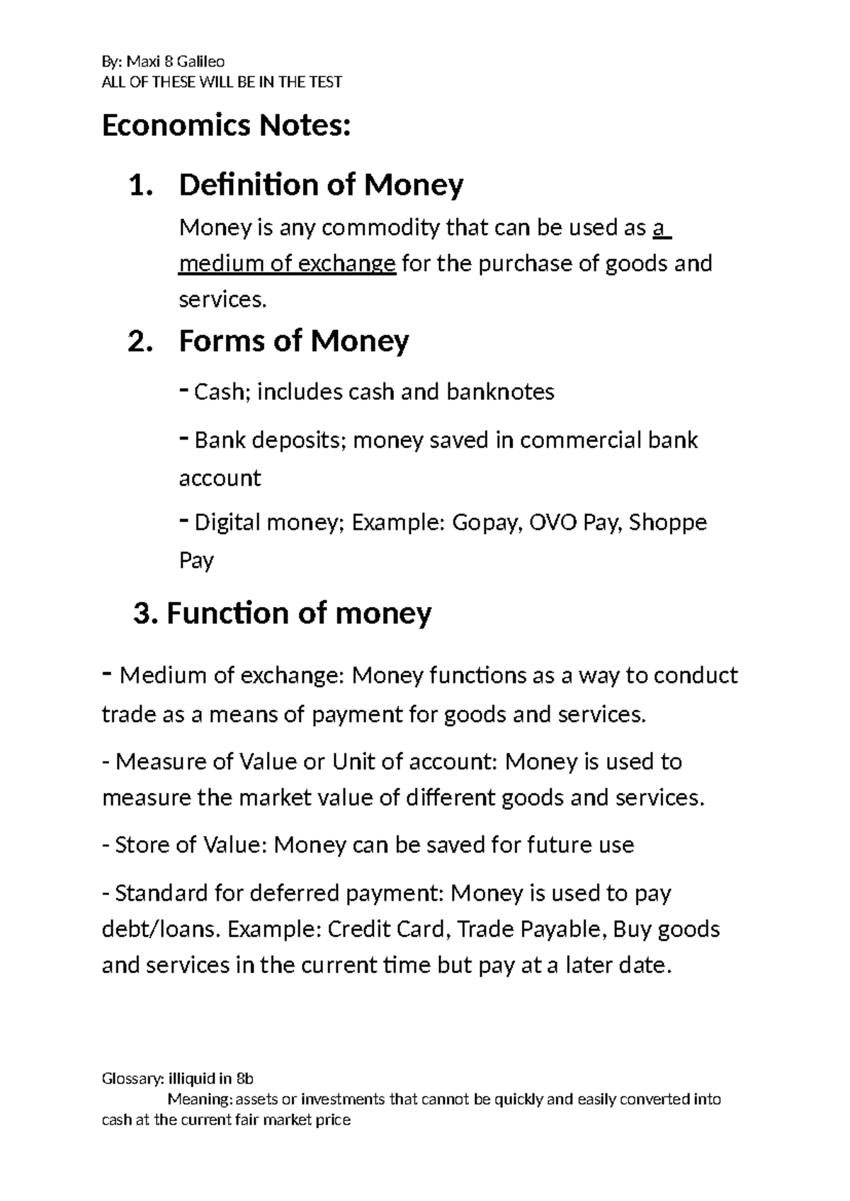 Economics Notes - Grade 8 Comprehensive Study Guide for Exam - Studocu