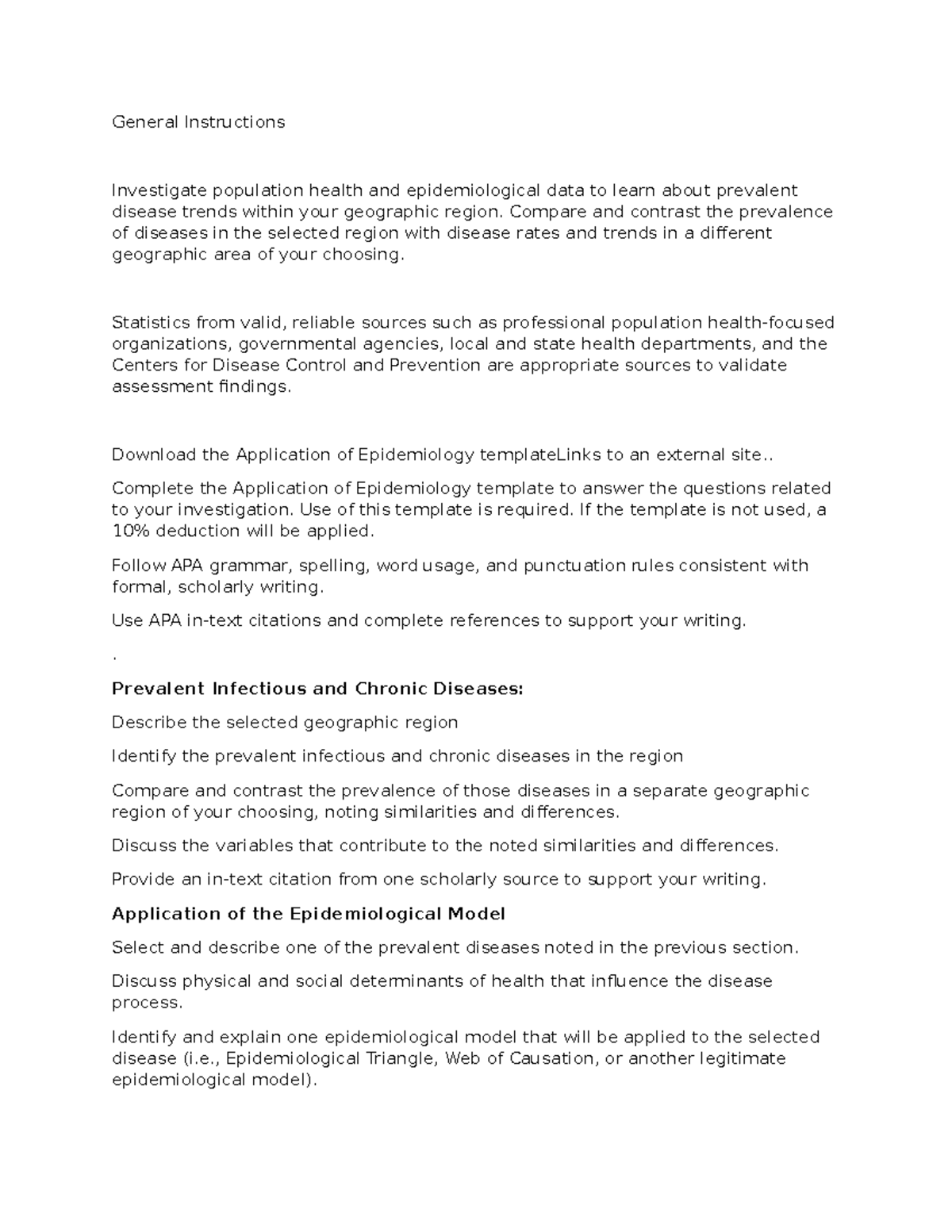 Epidemiology Application Analysis: Disease Trends & Models - Studocu