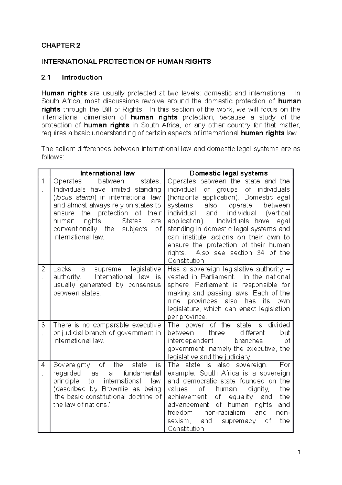 International Protection of Human Rights - Unit 2 Notes - Studocu